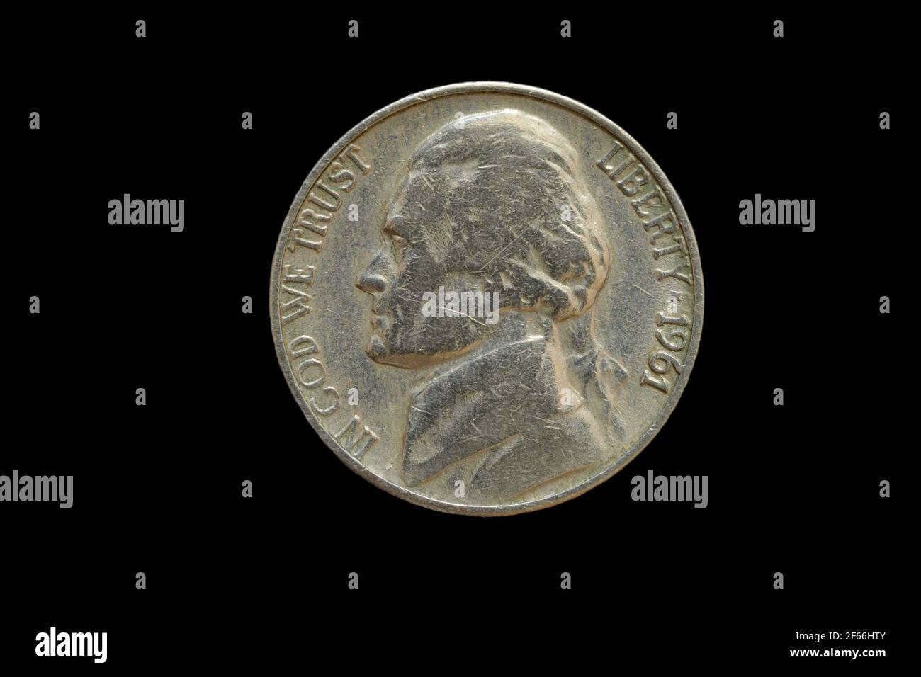 Portrait of Thomas Jefferson, third president of the United States, on ...