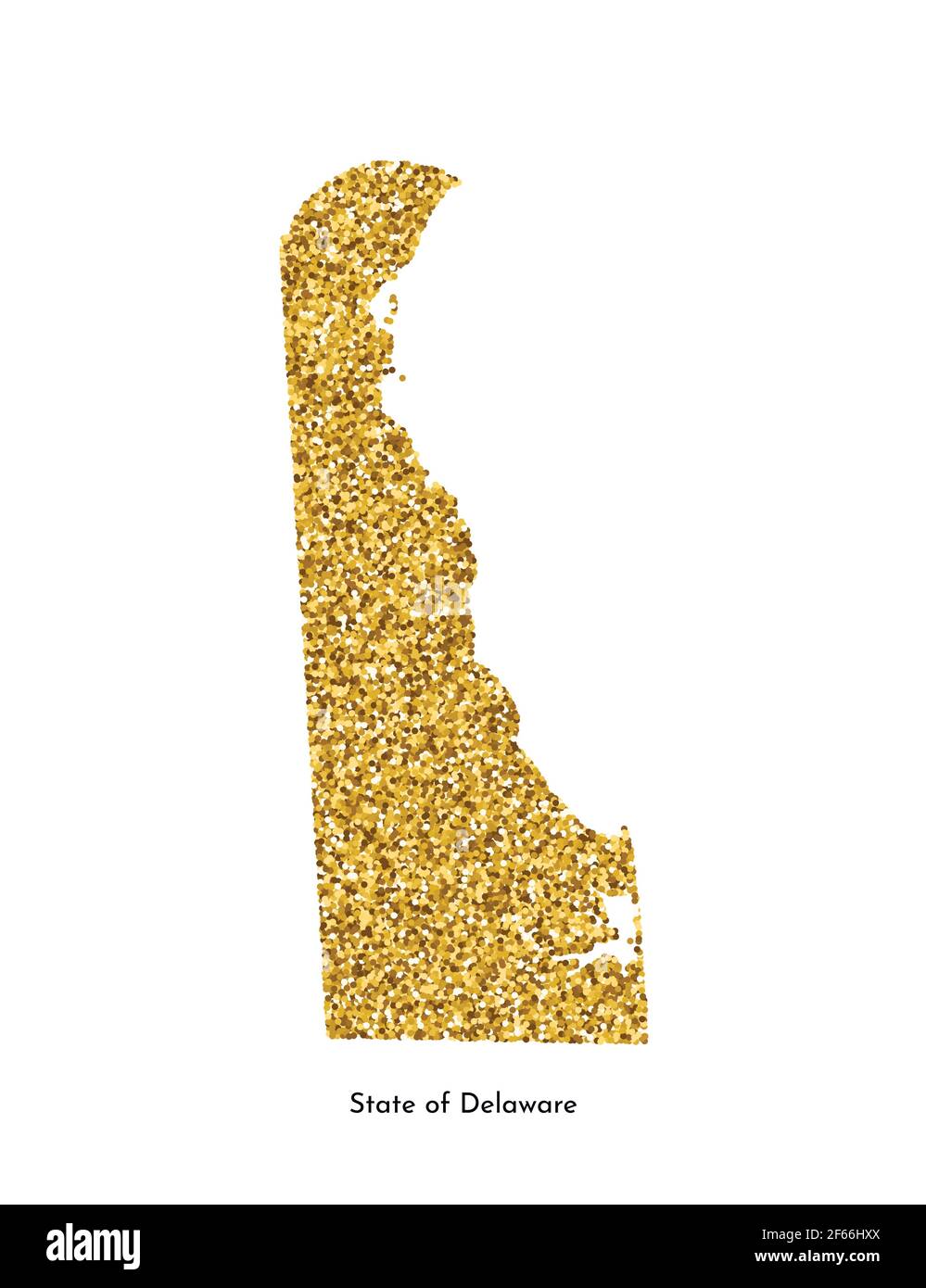 Vector isolated illustration with simplified map of State of Delaware ...