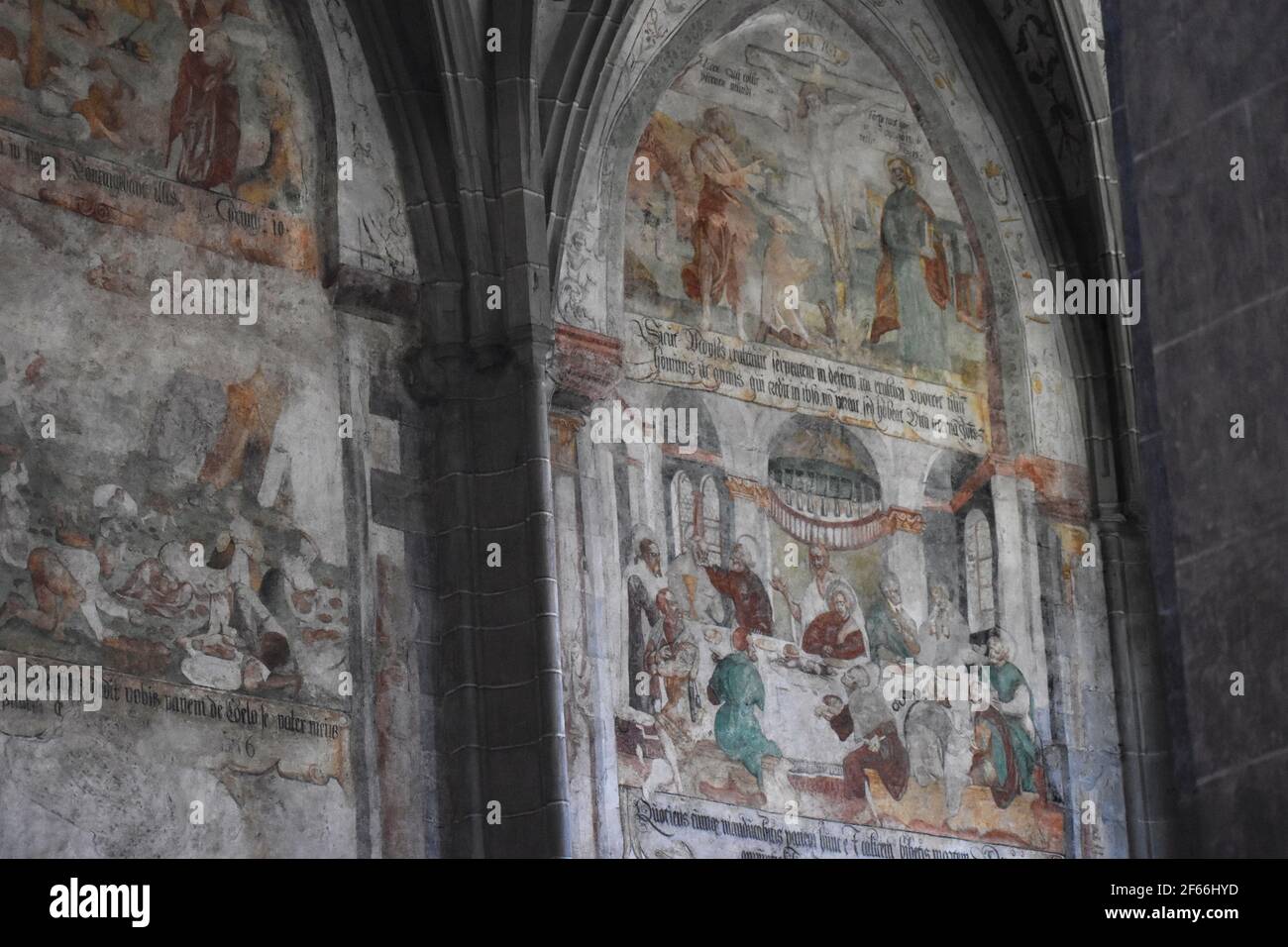 The Abbey Church of St Mary and Mark in Reichenau Mittelzel. Wall ...