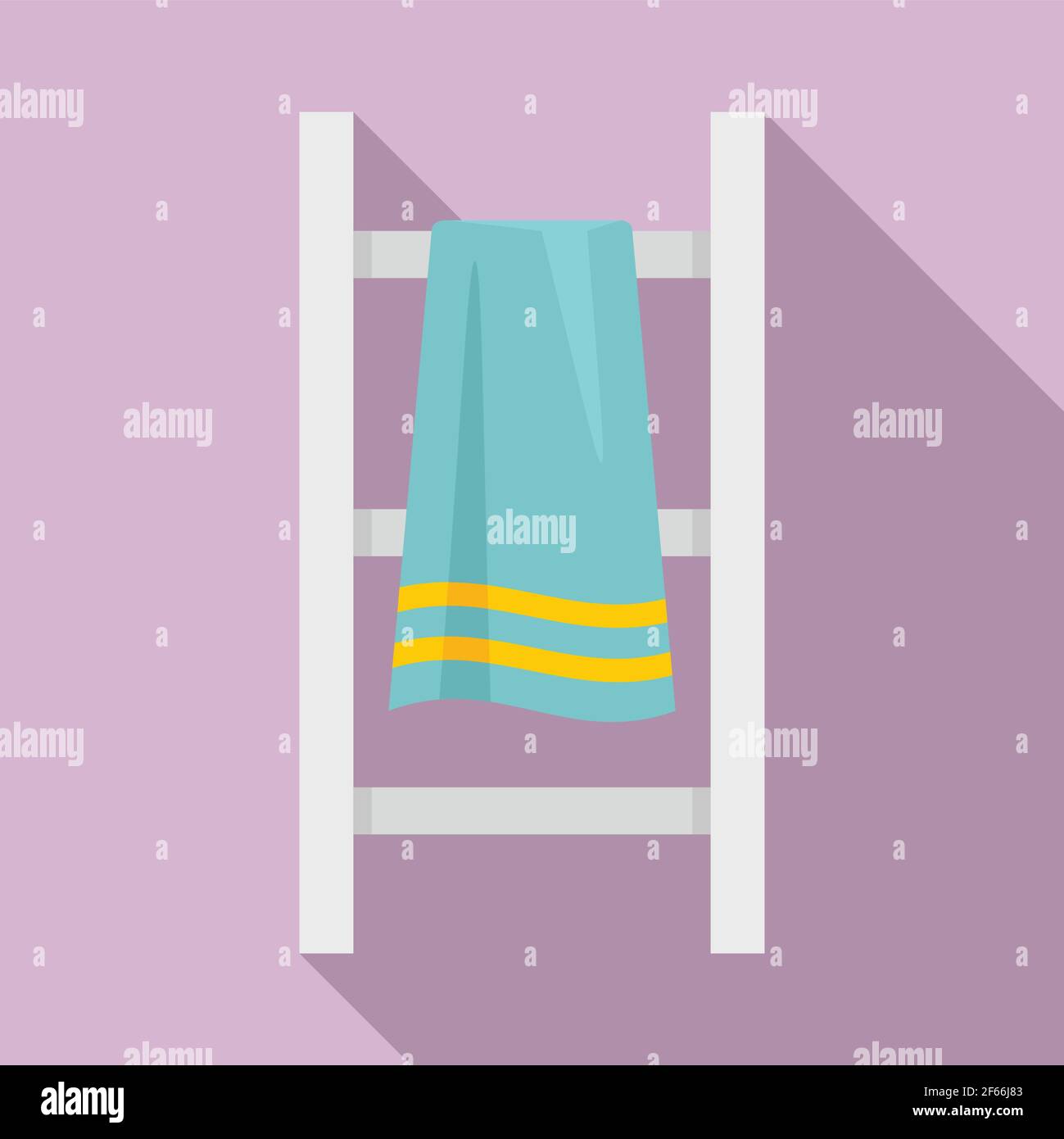 Modern heated towel rail icon, flat style Stock Vector Image & Art - Alamy