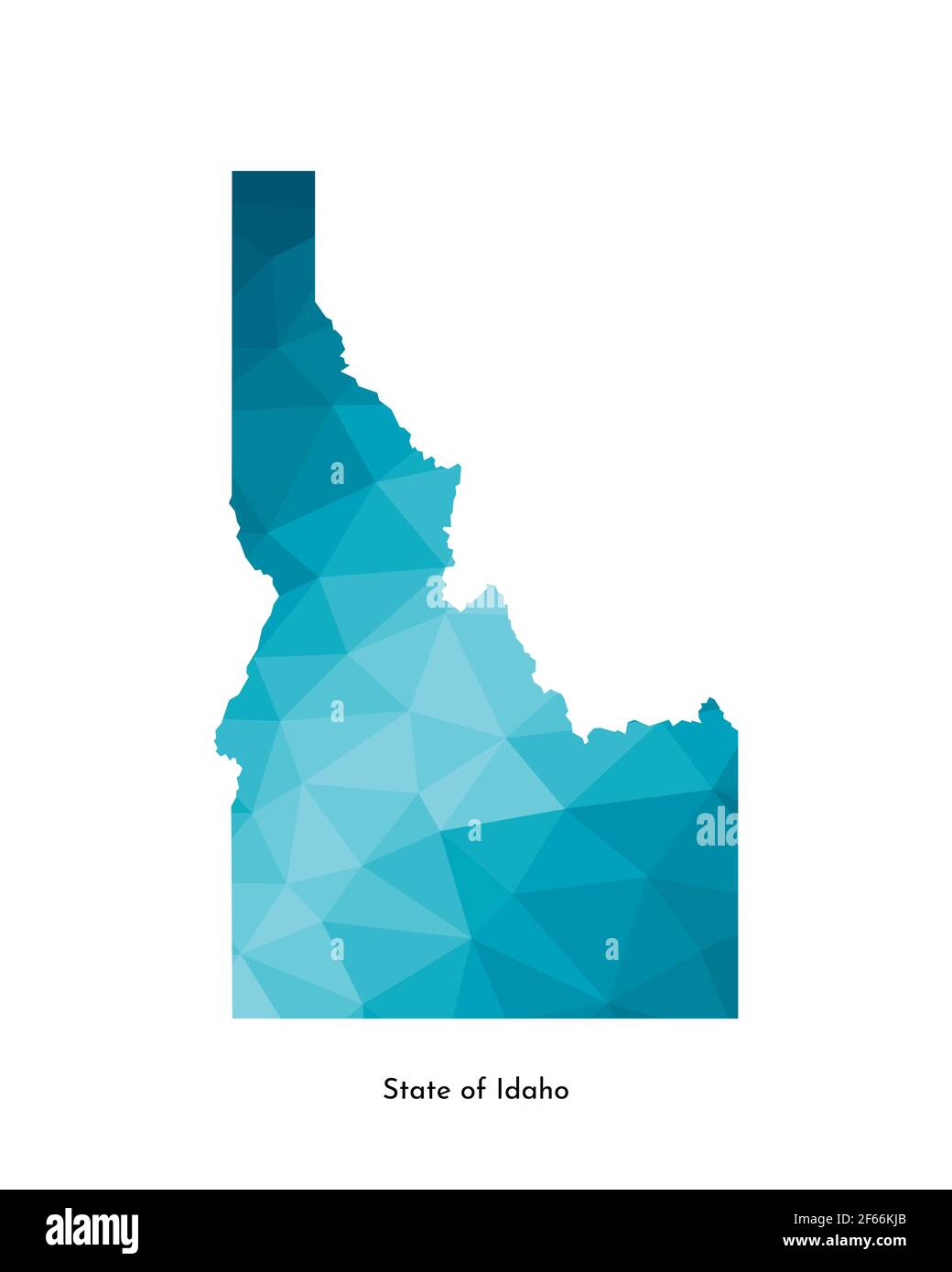 Vector isolated illustration icon with simplified blue map's silhouette ...