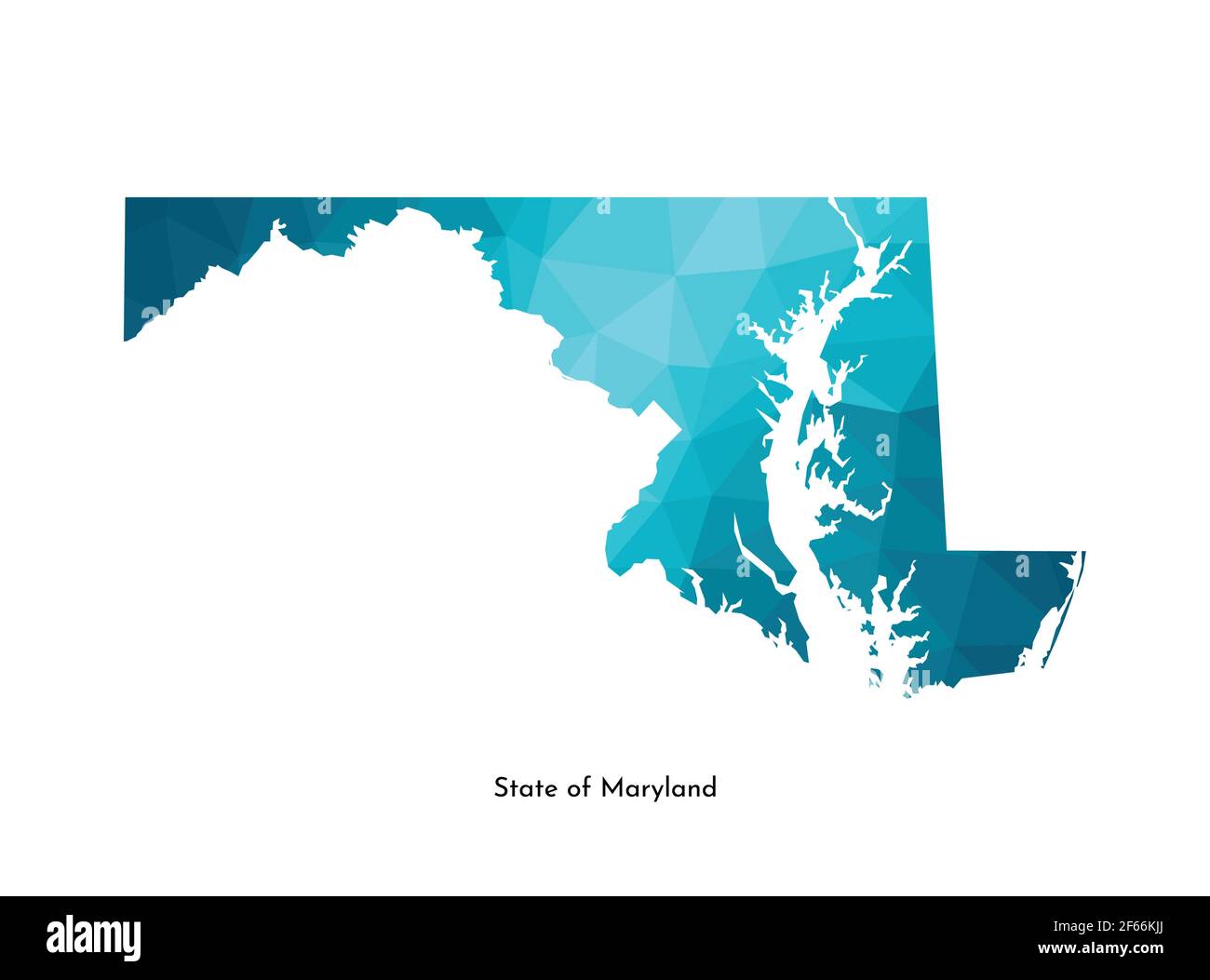 Vector isolated illustration icon with simplified blue map's silhouette ...