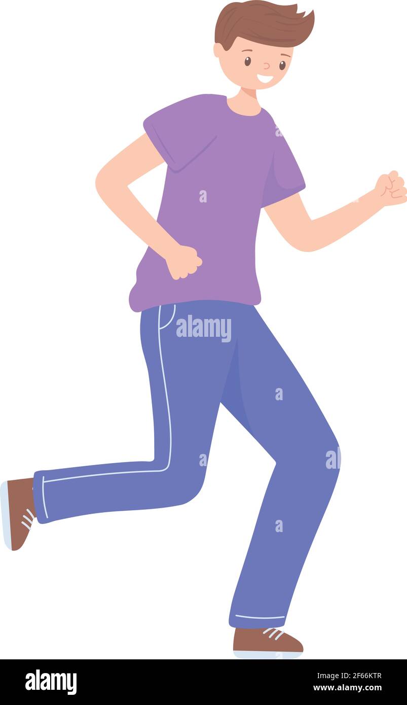 boy running activity icon isolated Stock Vector Image & Art - Alamy
