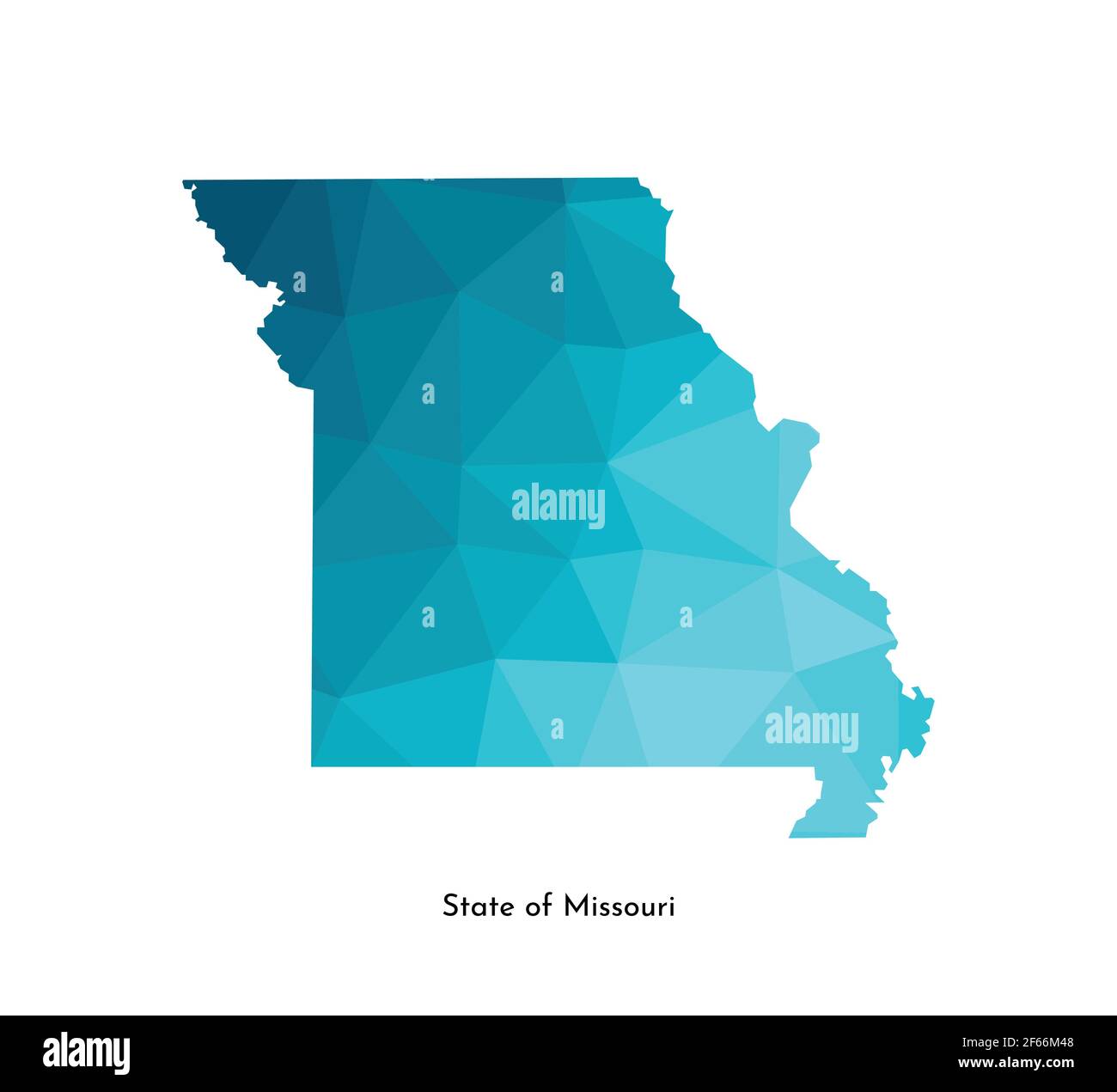 Vector isolated illustration icon with simplified blue map's silhouette ...