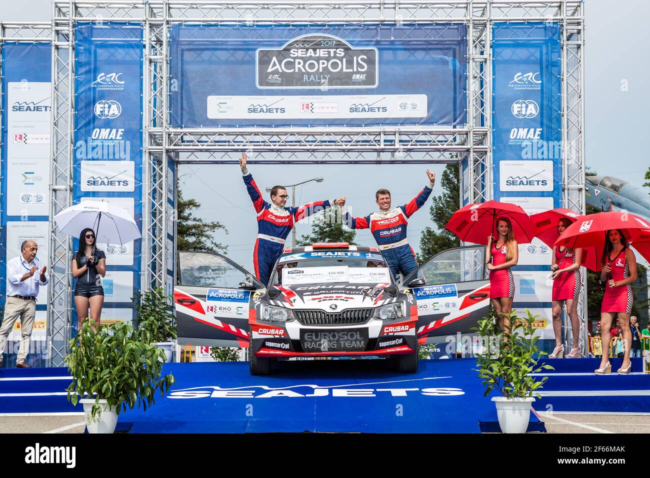GRZYB Grzegorz (pol) and WROBEL Jakub (pol) podium ambiance during the ...