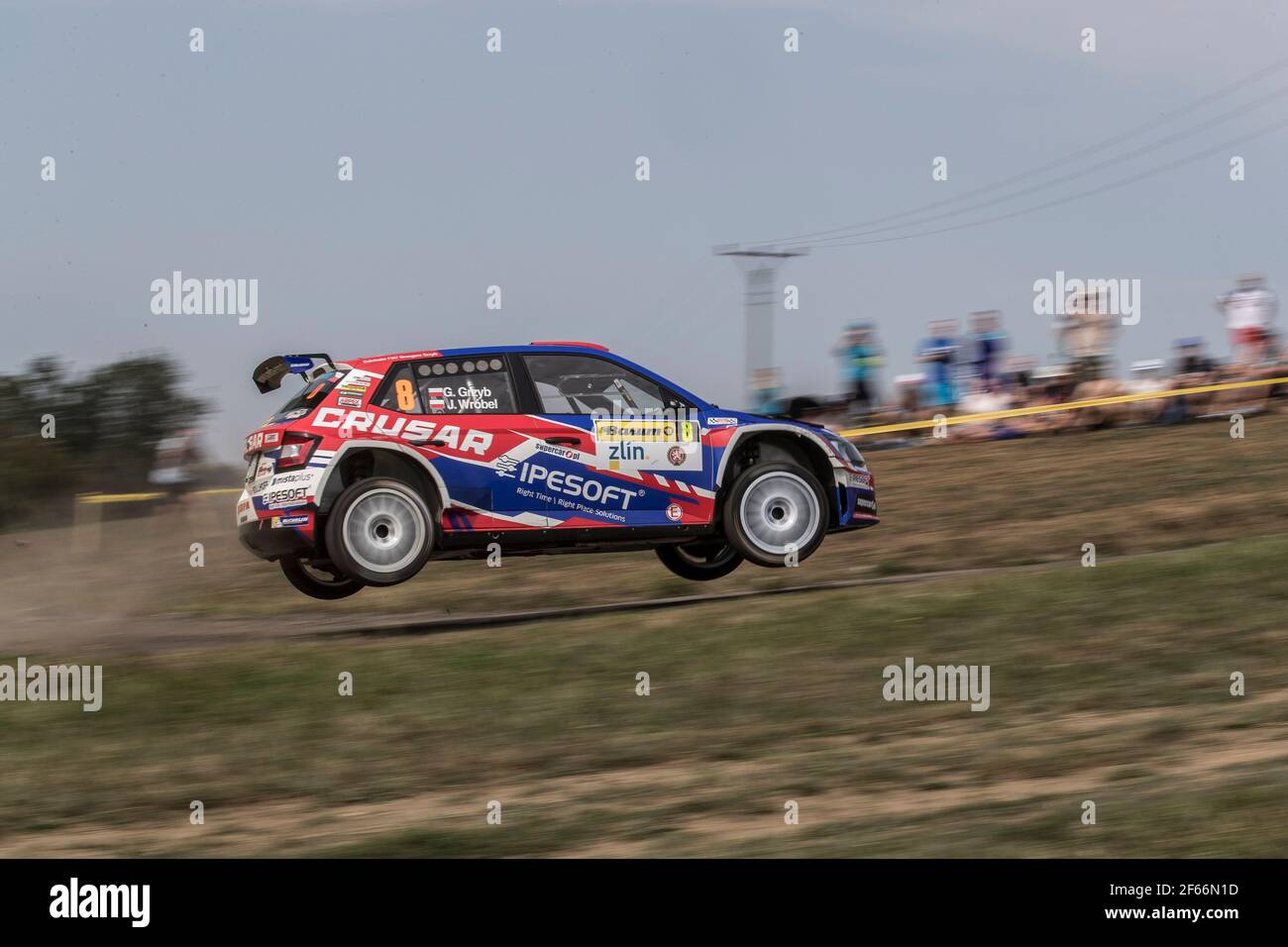 08 GRZYB Grzegorz (POL) BROWINSKI Bogusław (POL) Skoda Fabia R5 action ...