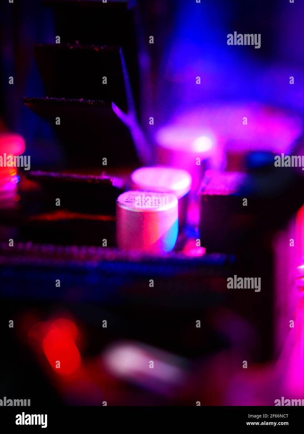 Green Electronic System Computer Motherboard Digital Chip With Transistor Microcircuit Stock