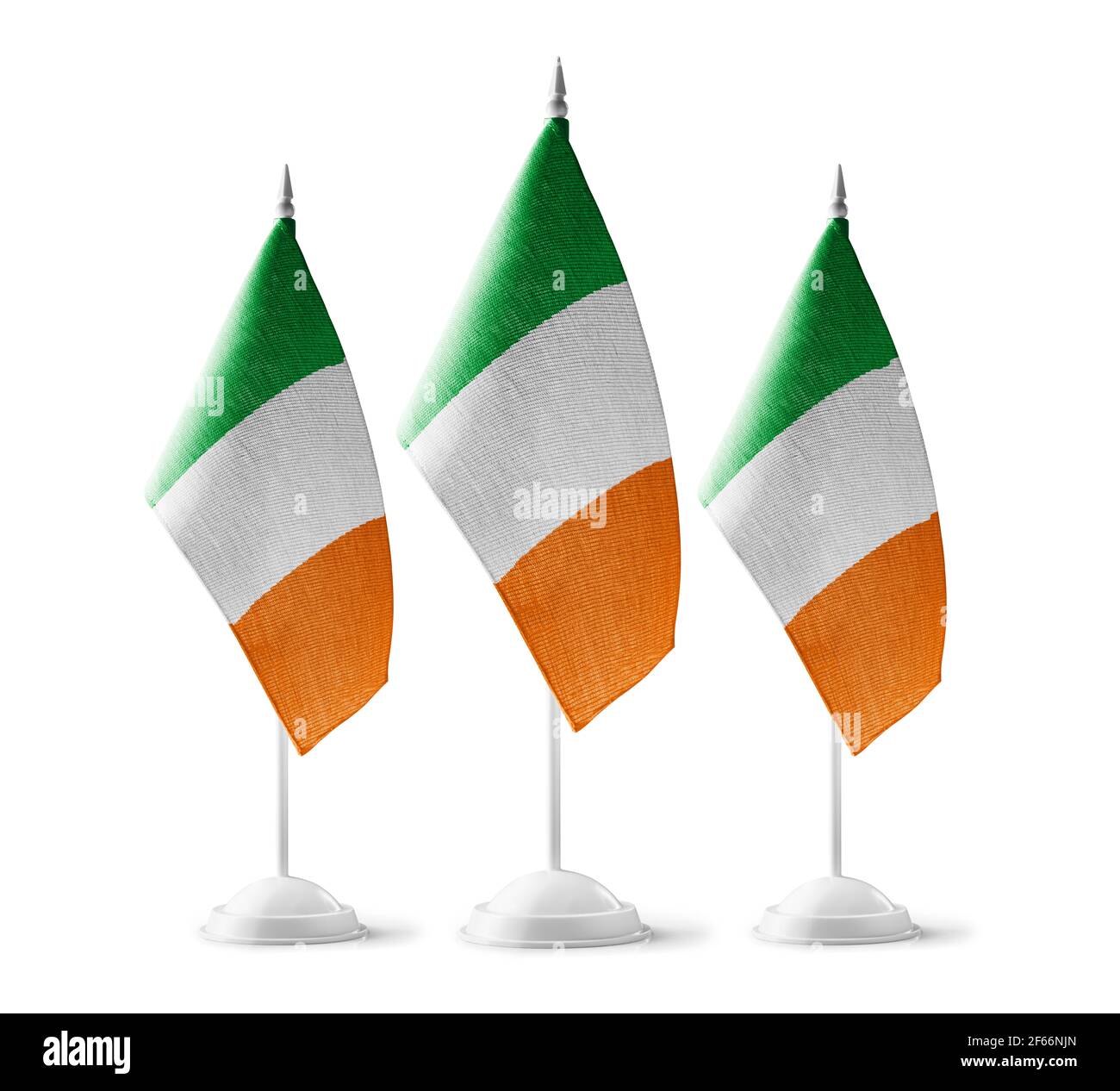 Small national flags of the Ireland on a white background Stock Photo ...