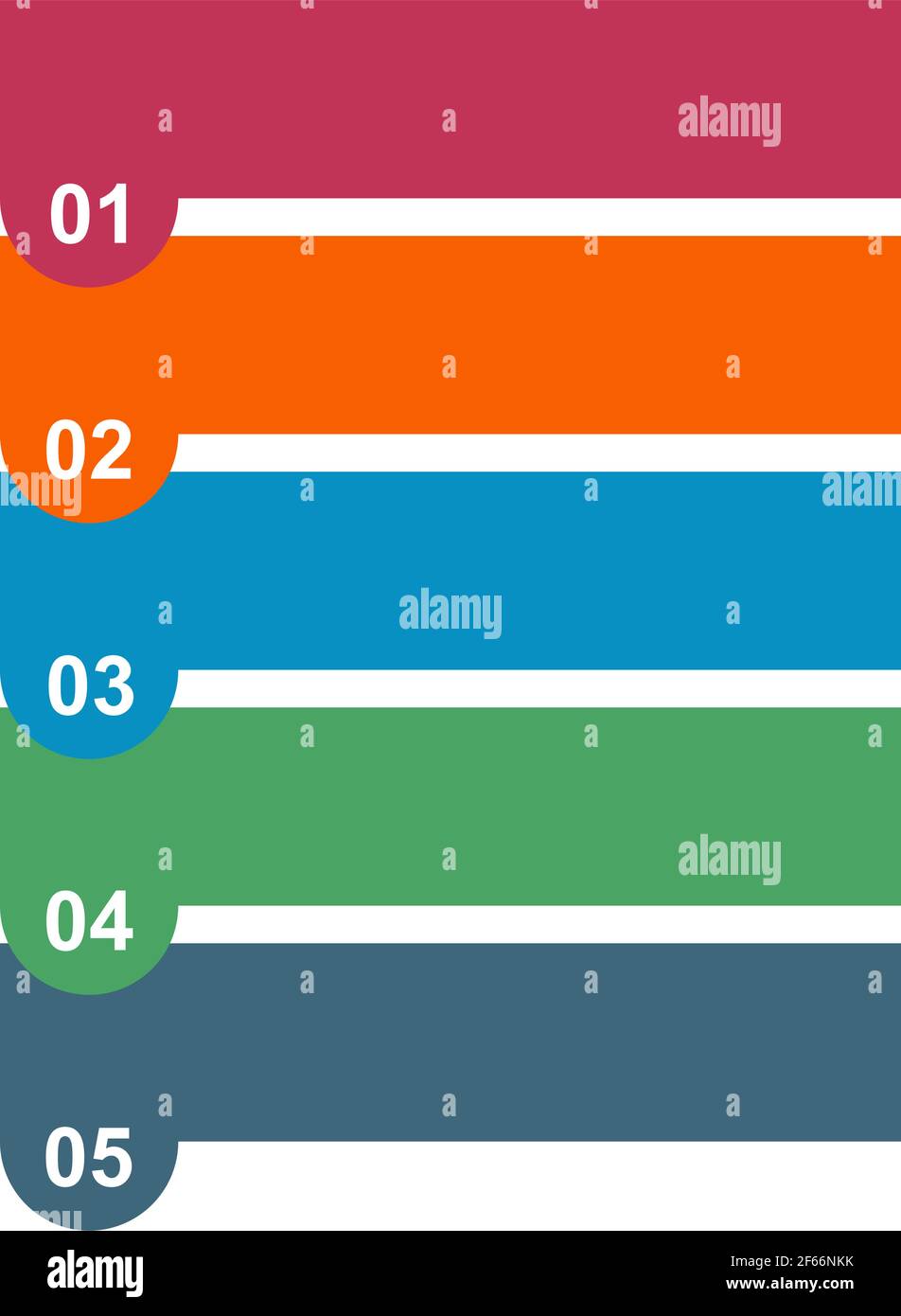 Colorful 5 step infographic diagram. Vector illustration on white ...