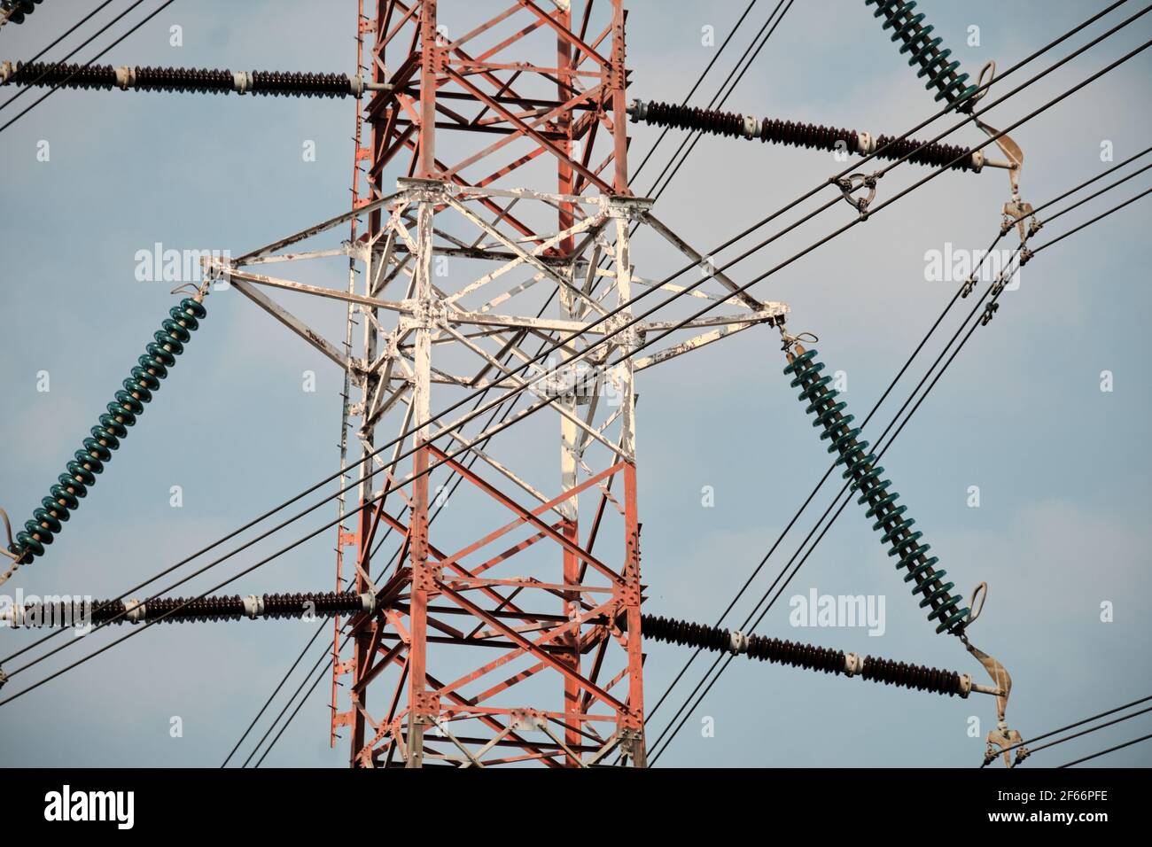 electric poles structure - energy concept Stock Photo - Alamy