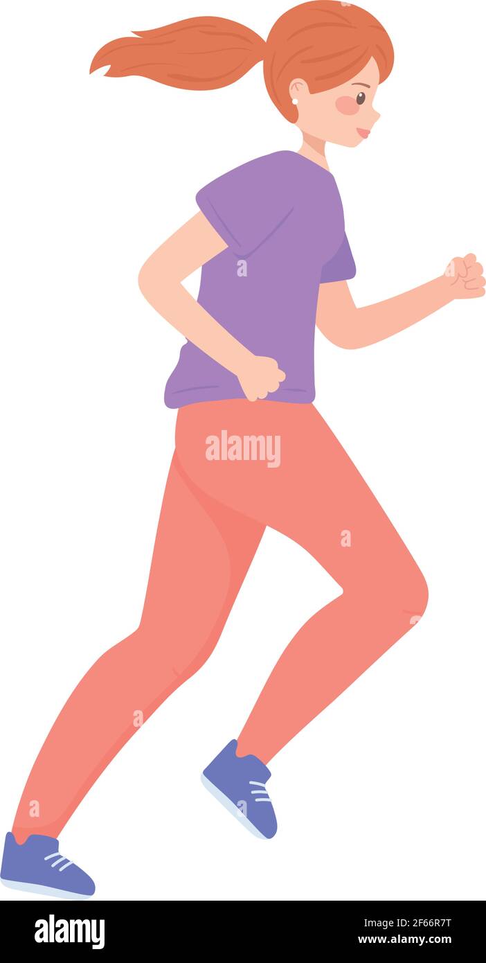 woman running activity icon isolated Stock Vector Image & Art - Alamy