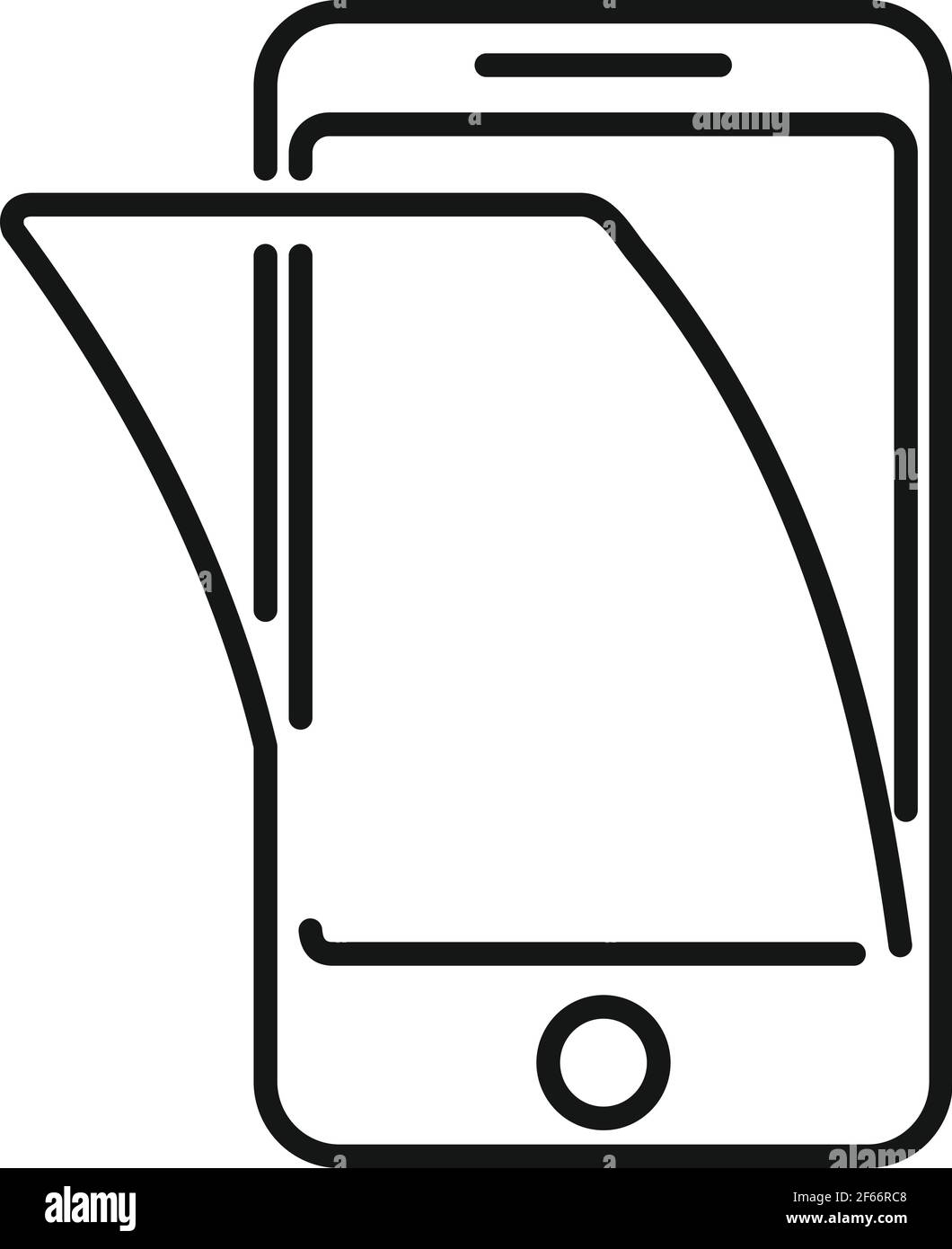 Phone protective film icon, outline style Stock Vector Image & Art - Alamy
