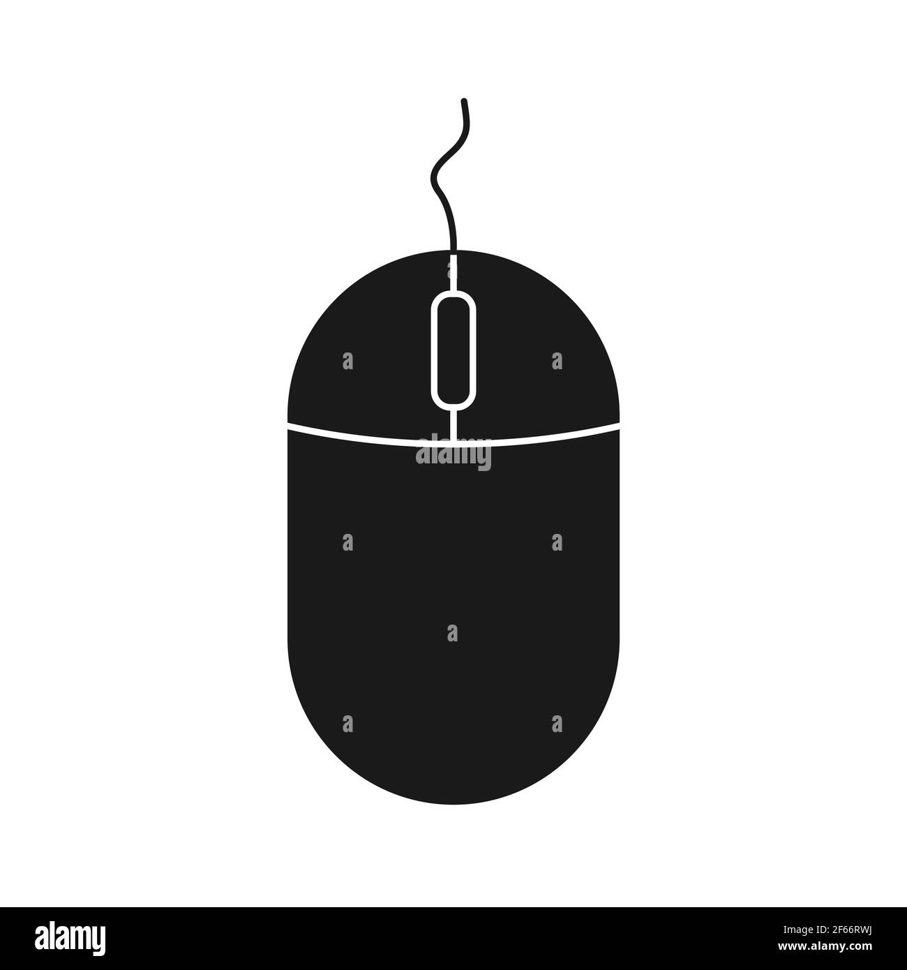 Flat pc mouse icon isolated on white background. Pc tool vector Stock ...