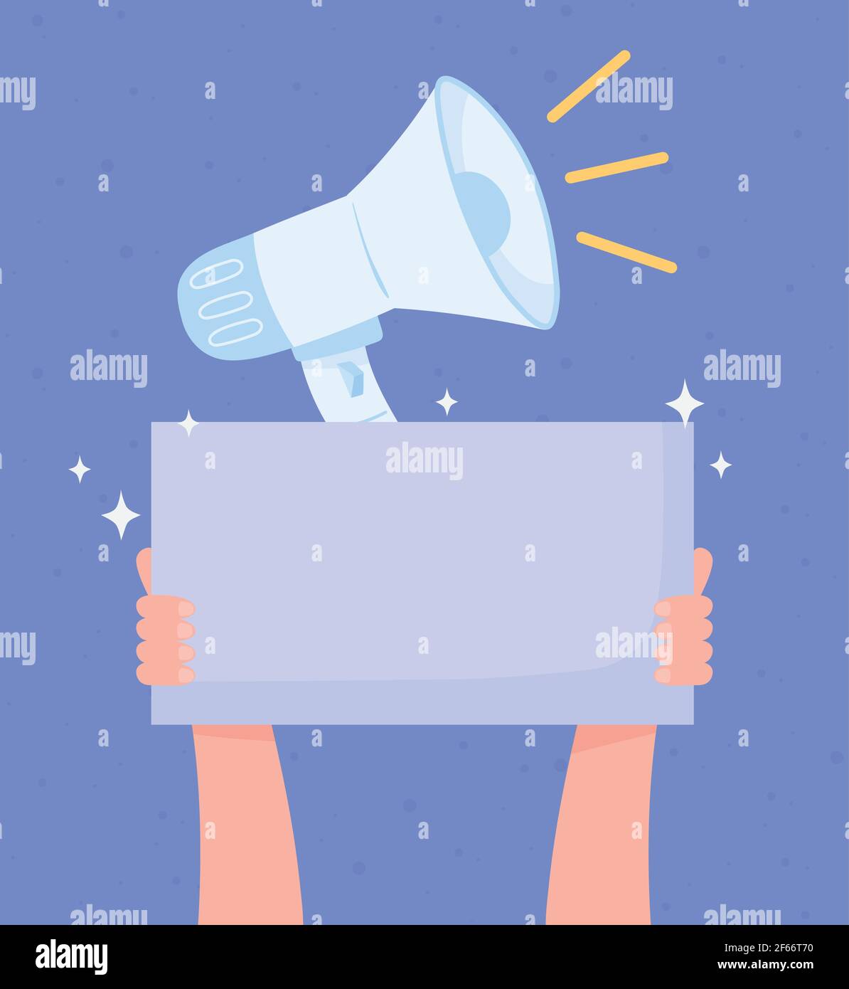 hand sing megaphone protest message Stock Vector Image & Art - Alamy
