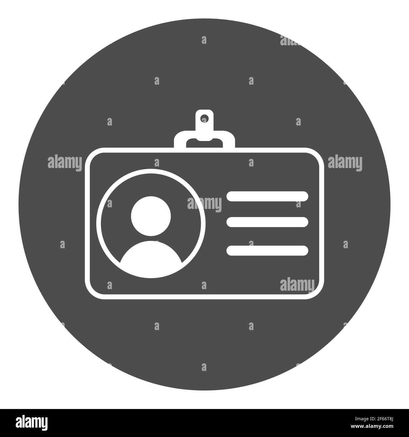 Identity card, personal identification person, id pass user vector icon ...