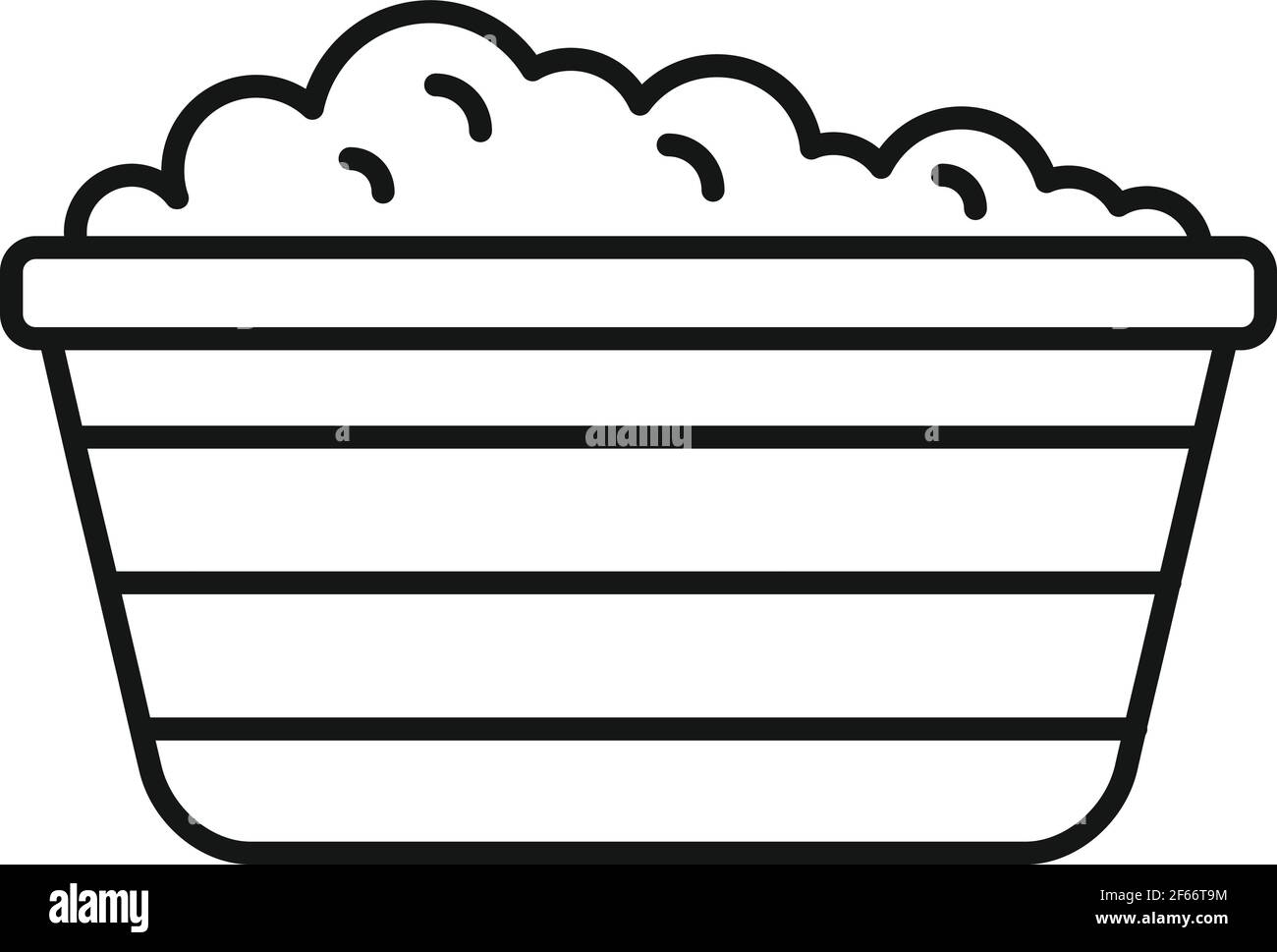 Foam bowl icon outline Stock Vector Images - Alamy