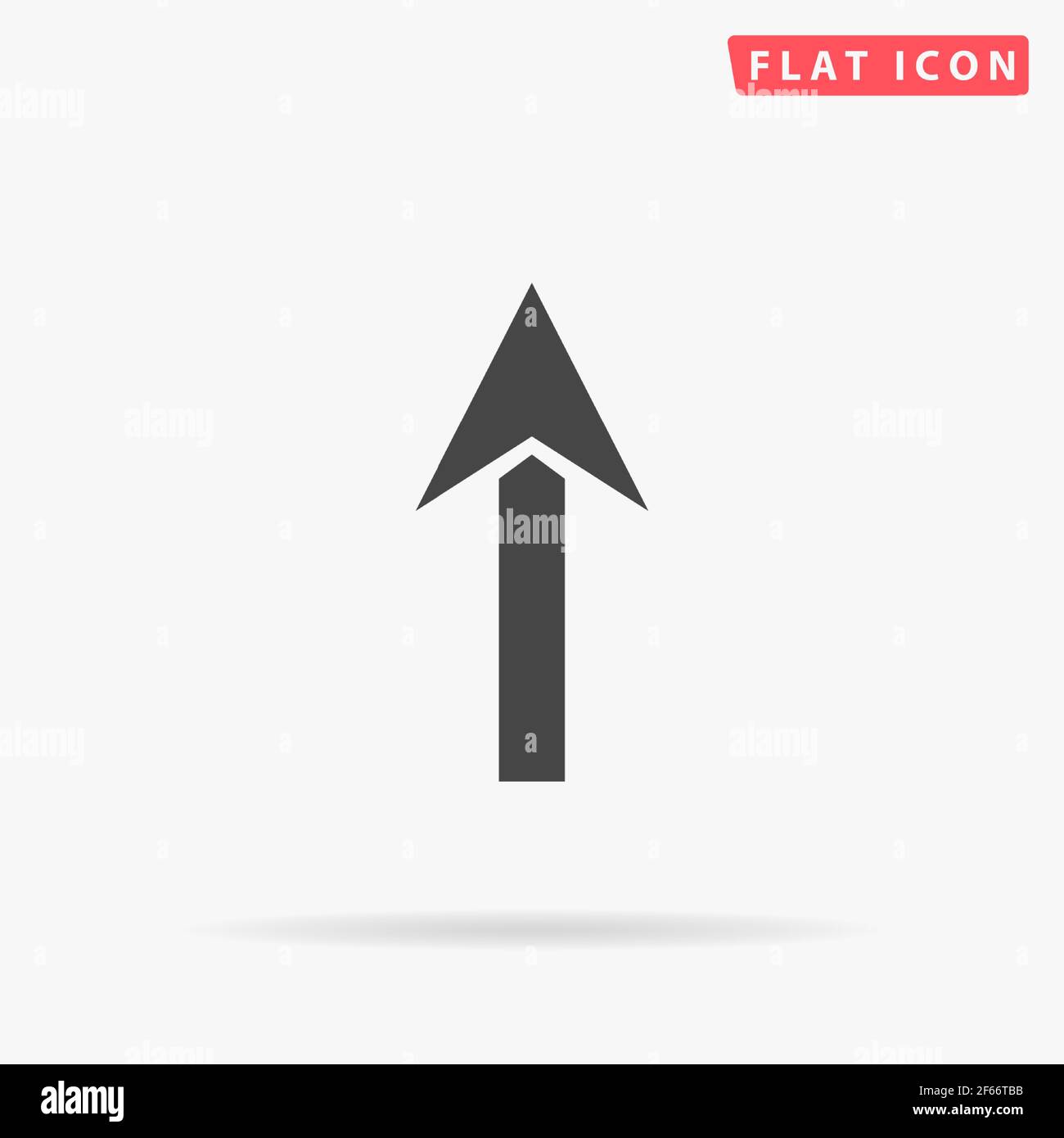 Up Arrow flat vector icon. Hand drawn style design illustrations Stock ...