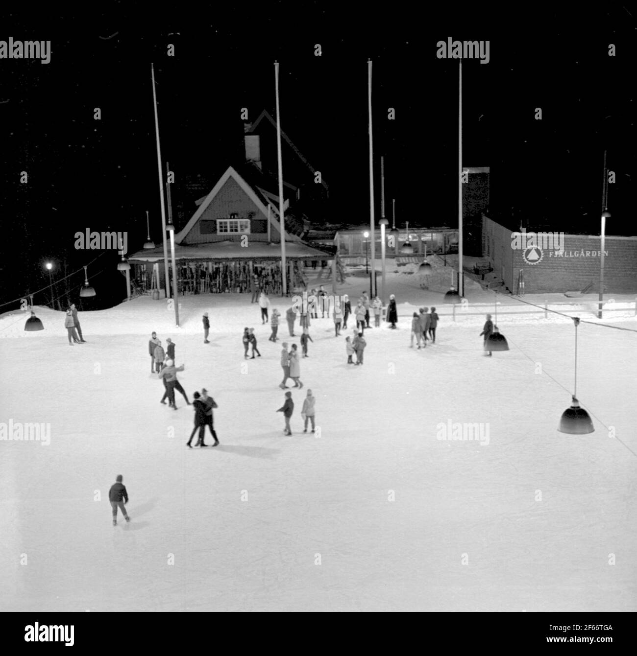 Shrink dance on the ice rink at the mountain farm Stock Photo - Alamy