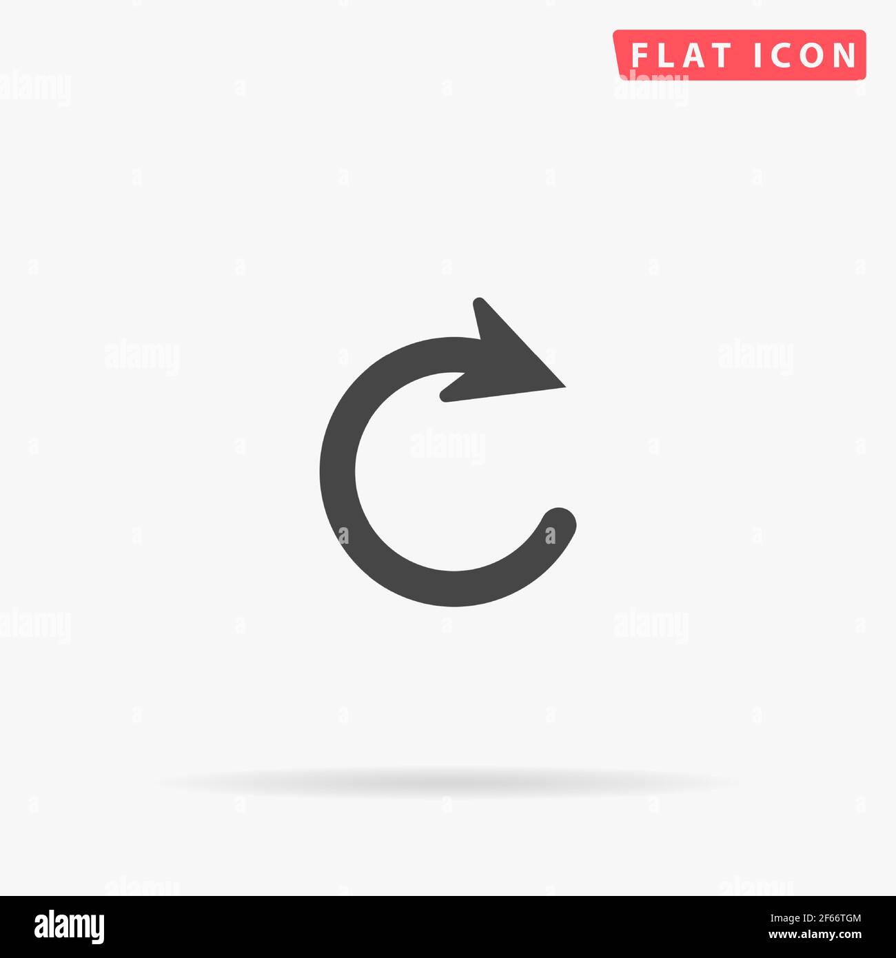 Refresh Arrow flat vector icon. Hand drawn style design illustrations ...