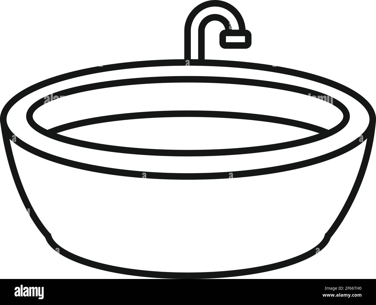Round jacuzzi icon, outline style Stock Vector Image & Art - Alamy