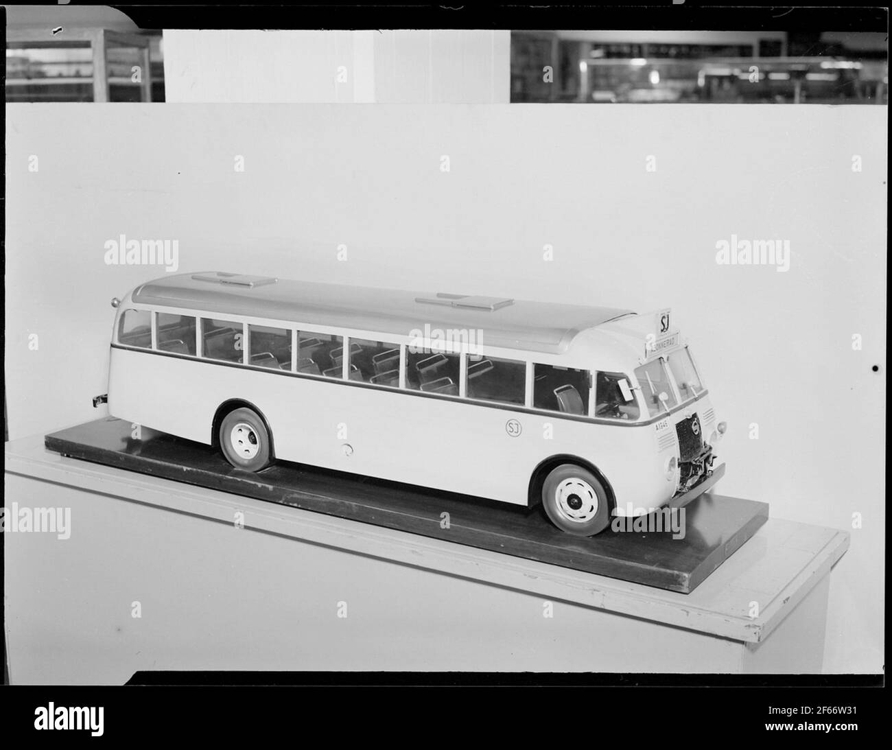 Model of the state's railways, SJ bus with registration number A 1946 ...