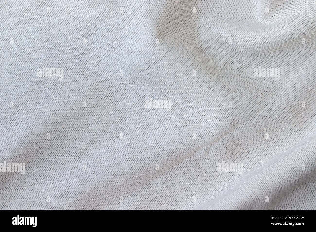 Soft natural linen texture. Crumpled fabric background. Selective focus ...