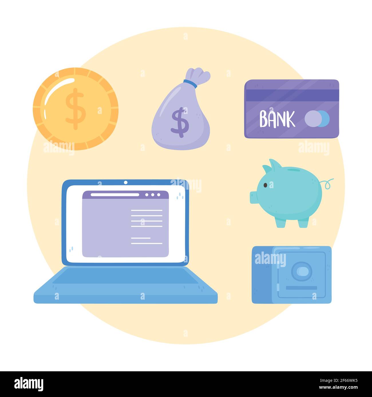 online banking collection set icons Stock Vector Image & Art - Alamy