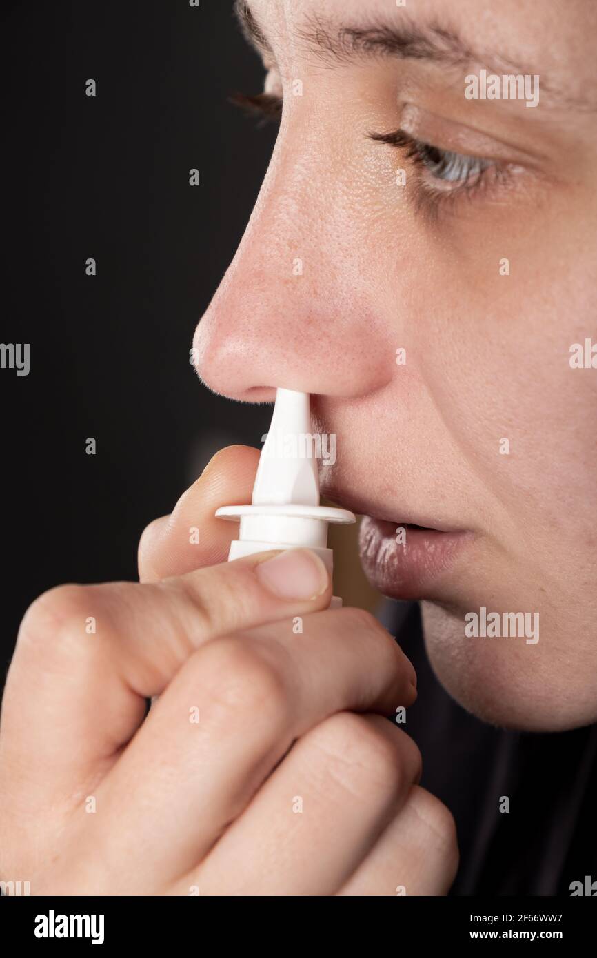 Asthma inhaler spray puff hi-res stock photography and images - Alamy