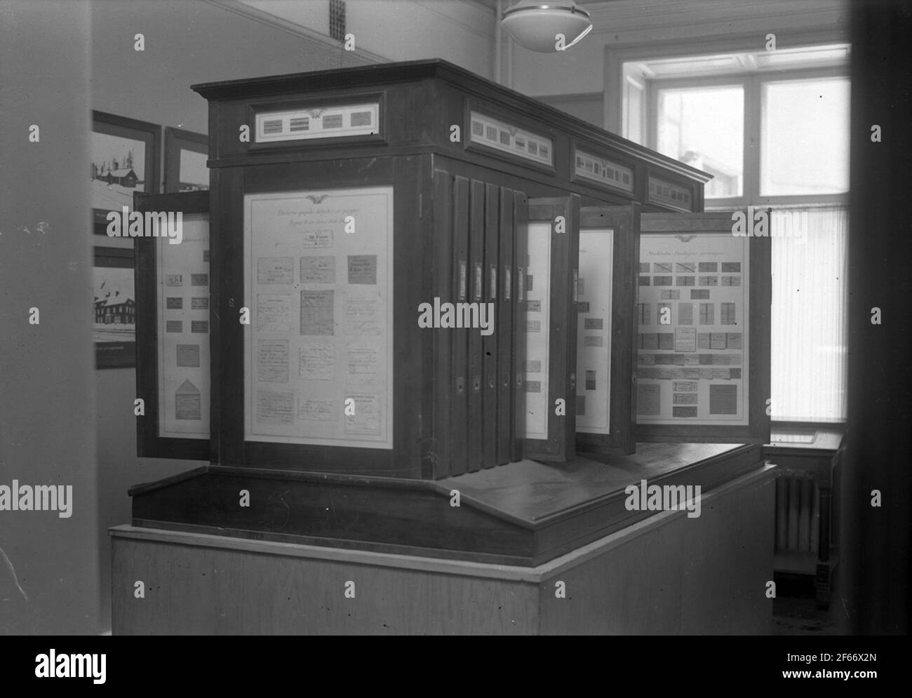 Ticket cabinet, railway museum Stock Photo - Alamy