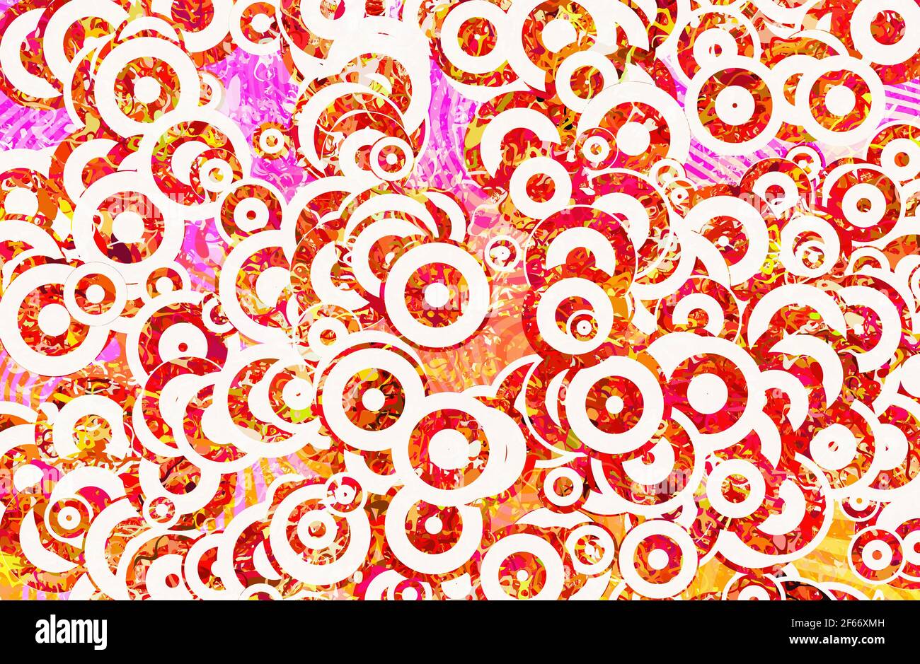 Many Round Disco Shapes in Chaotic Arrangement. retro backgrounds Stock ...