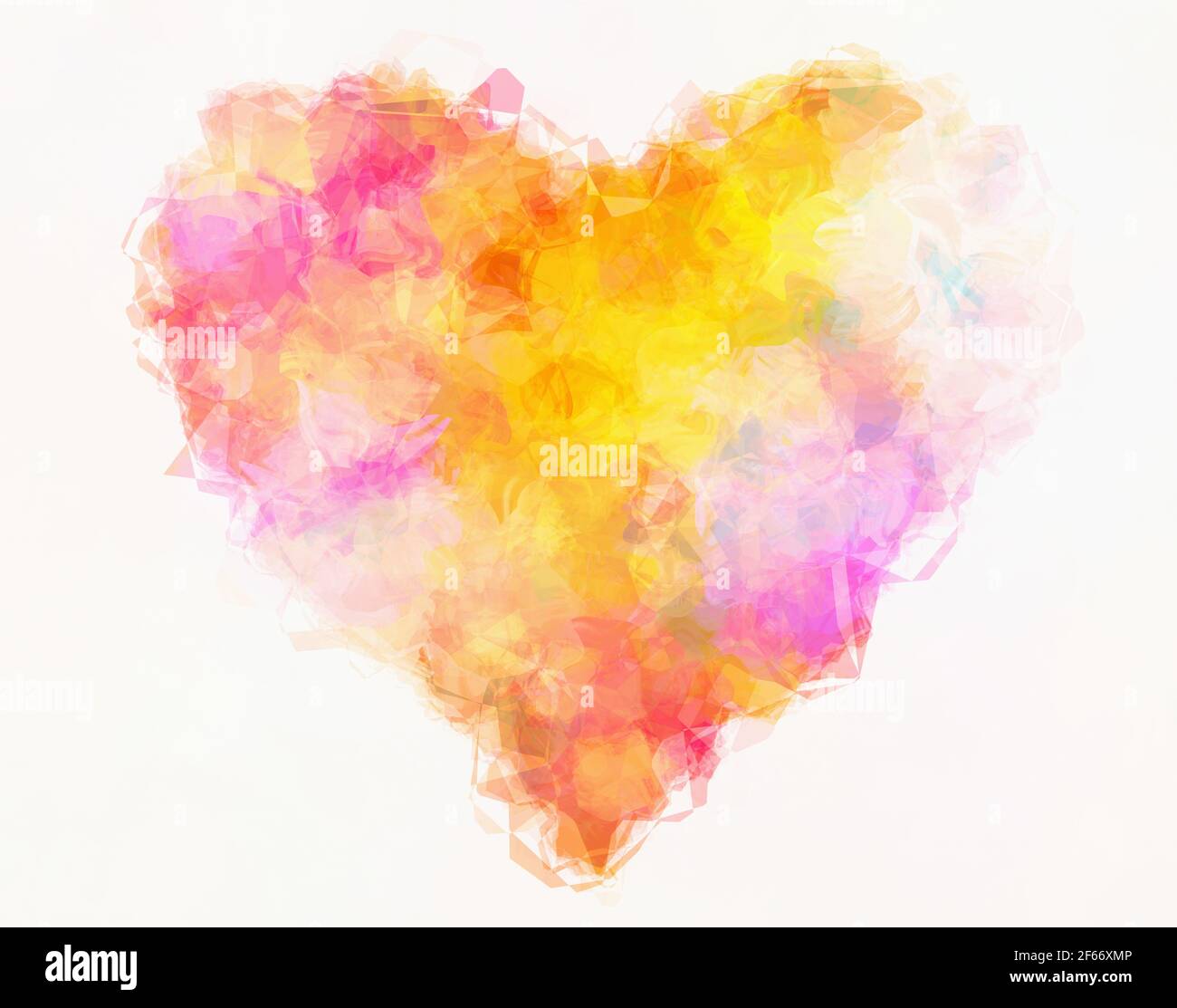 Abstract watercolor heart on white backgrounds Stock Photo - Alamy