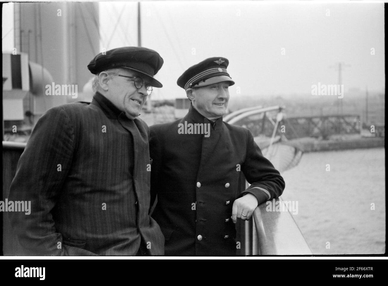 Staff onboard Swedish train ferry Stock Photo - Alamy