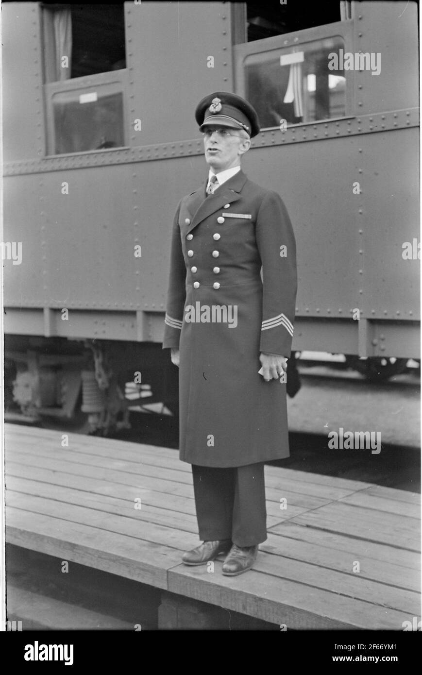 Railway staff at Charlottenberg station, in connection with the ...