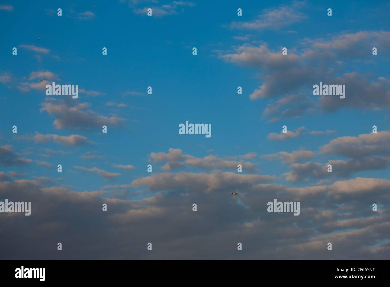 Blue sky with clouds at daytime Stock Photo - Alamy
