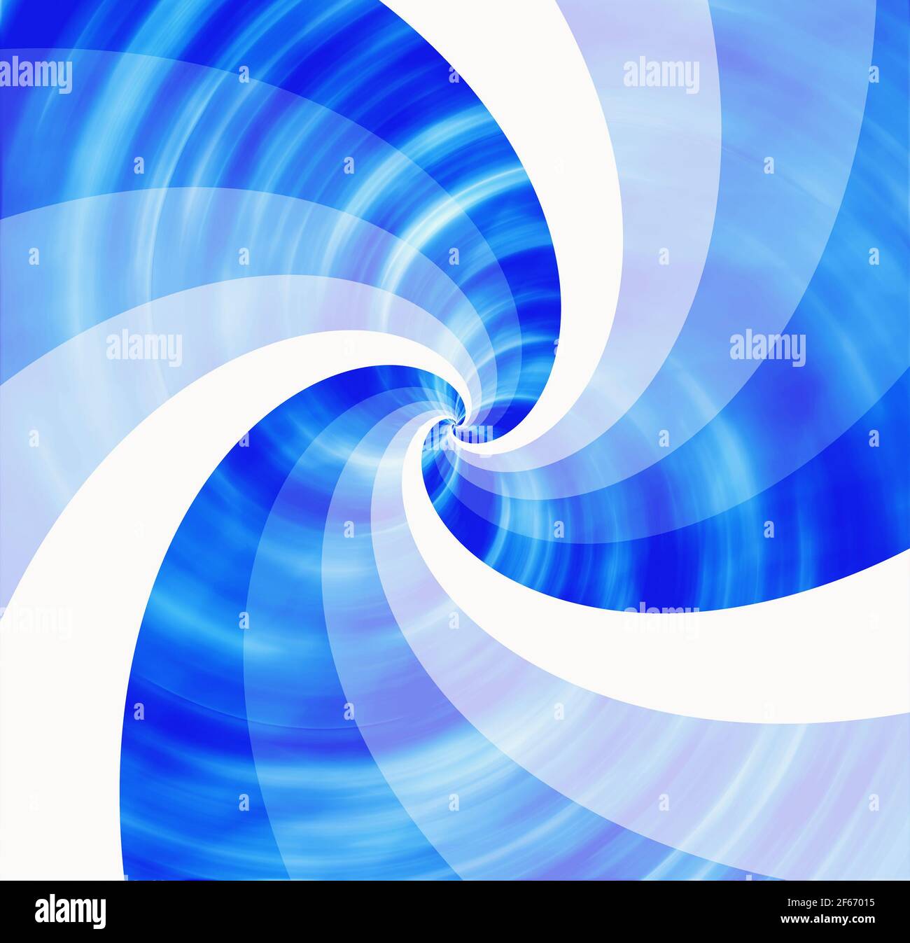 diminishing perspective of wide blue and white curled lines Stock Photo ...