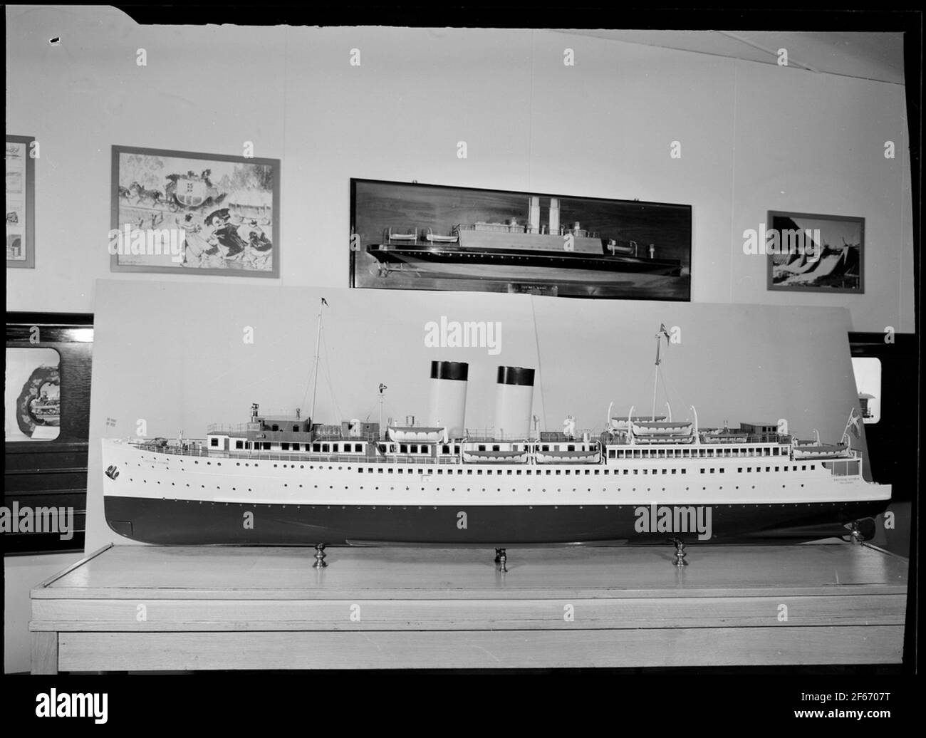 Model of Sj.'s train ferry, Queen Victoria Stock Photo - Alamy
