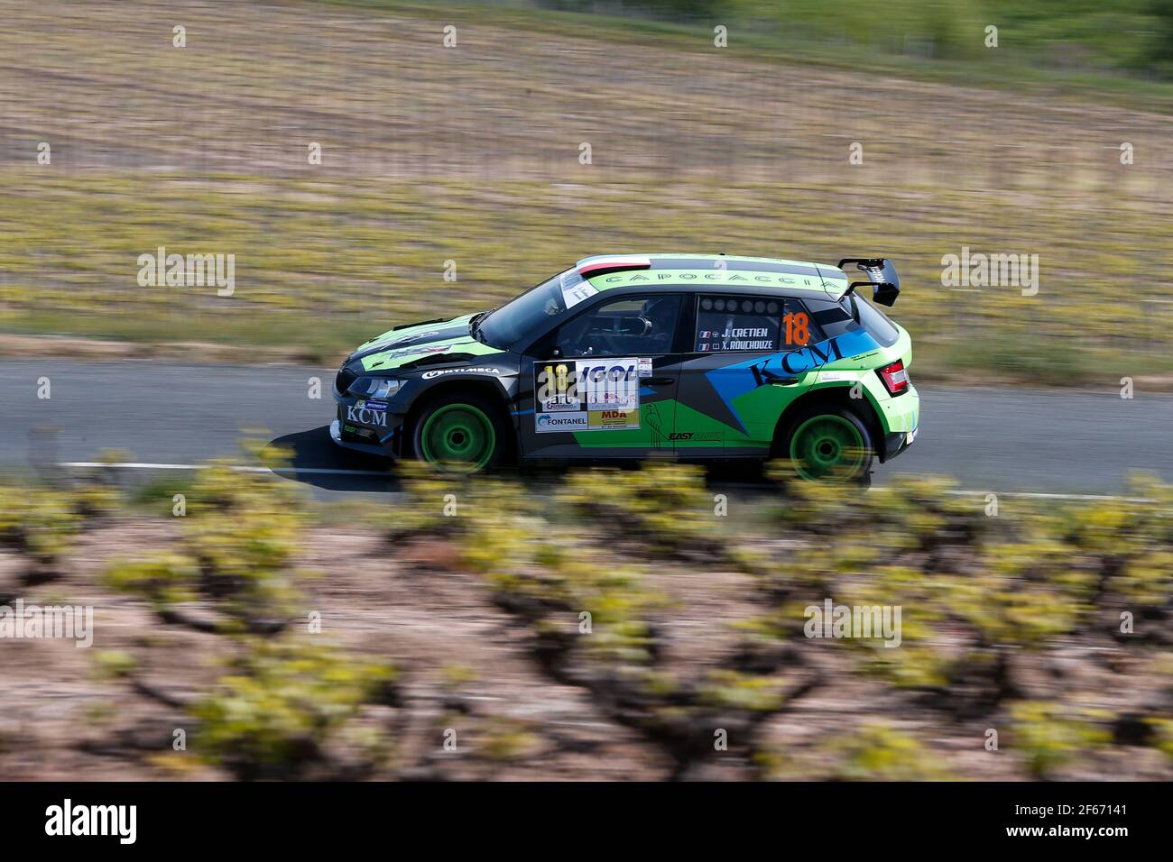 18 CRETIEN Jeremy ROUCHOUZE Xavier Skoda Fabia Action during the 2017 ...