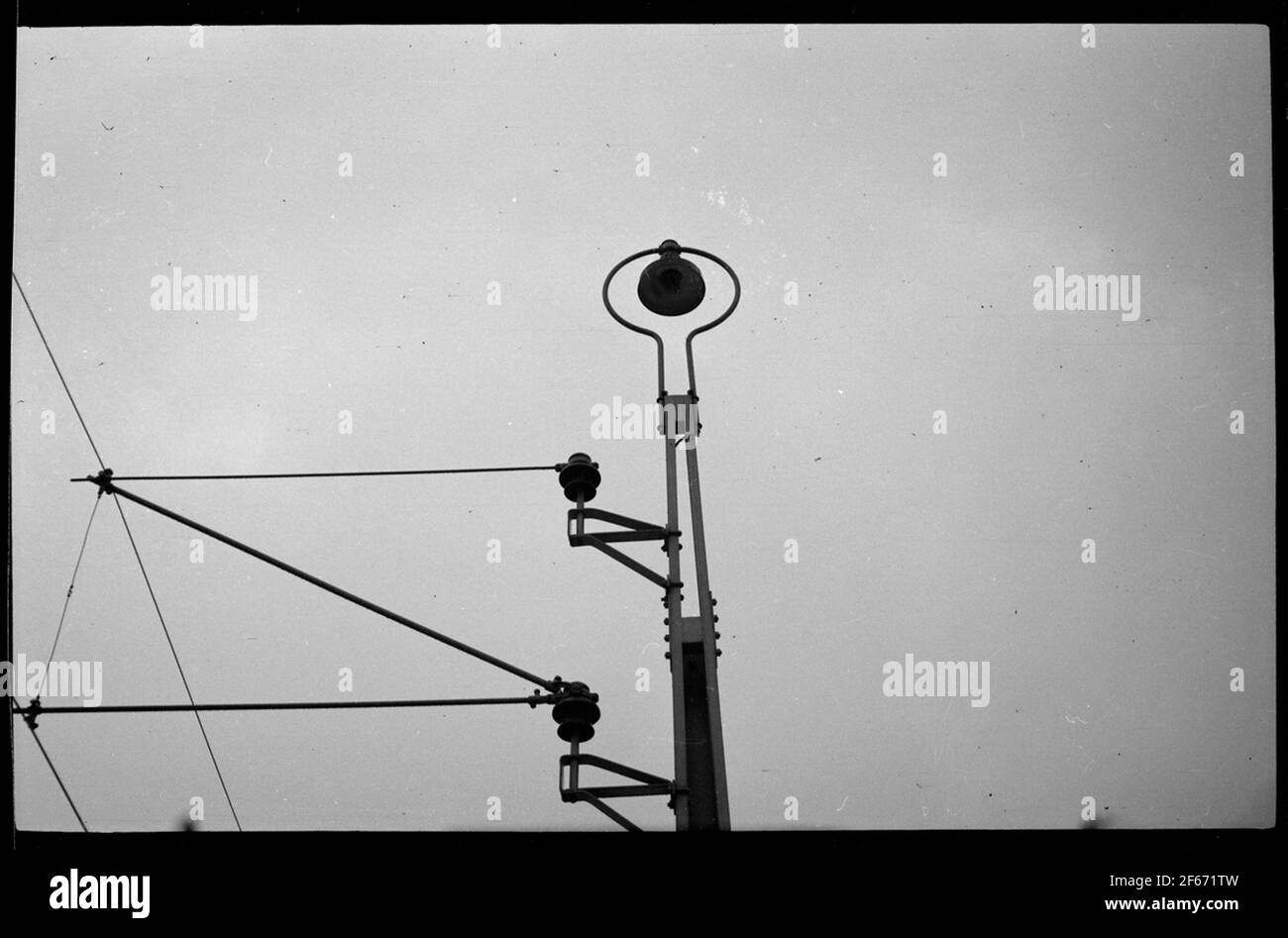 Detail, contact line post Stock Photo - Alamy