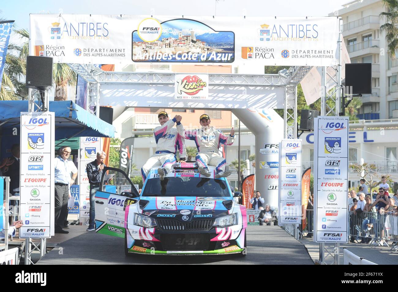 during the 2017 French rally championship, rallye d'Antibes from May 12 ...