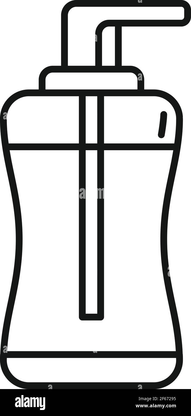Antiseptic gel icon outline Black and White Stock Photos & Images - Alamy