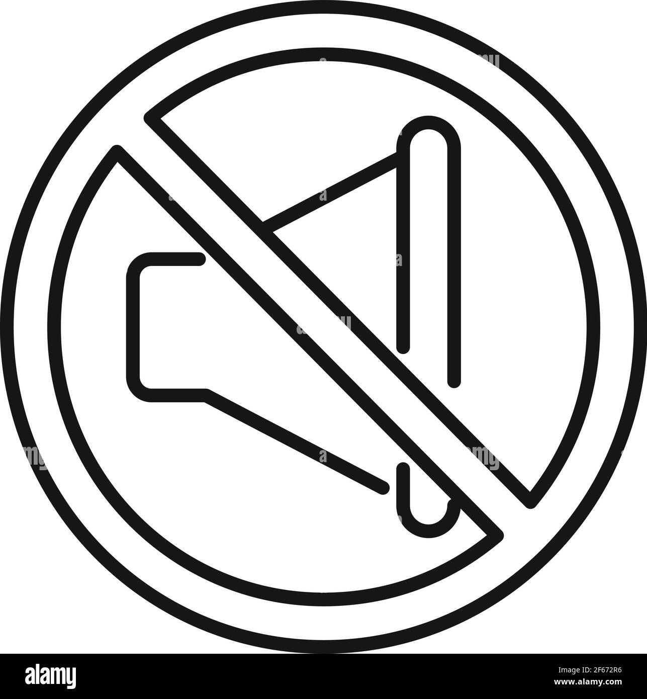 No sound noise icon, outline style Stock Vector Image & Art - Alamy