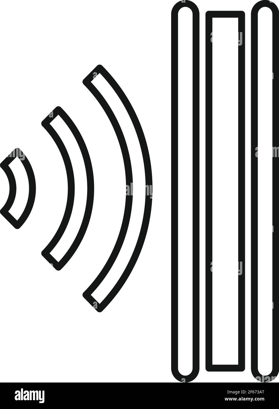 Sound absorbing icon, outline style Stock Vector Image & Art - Alamy