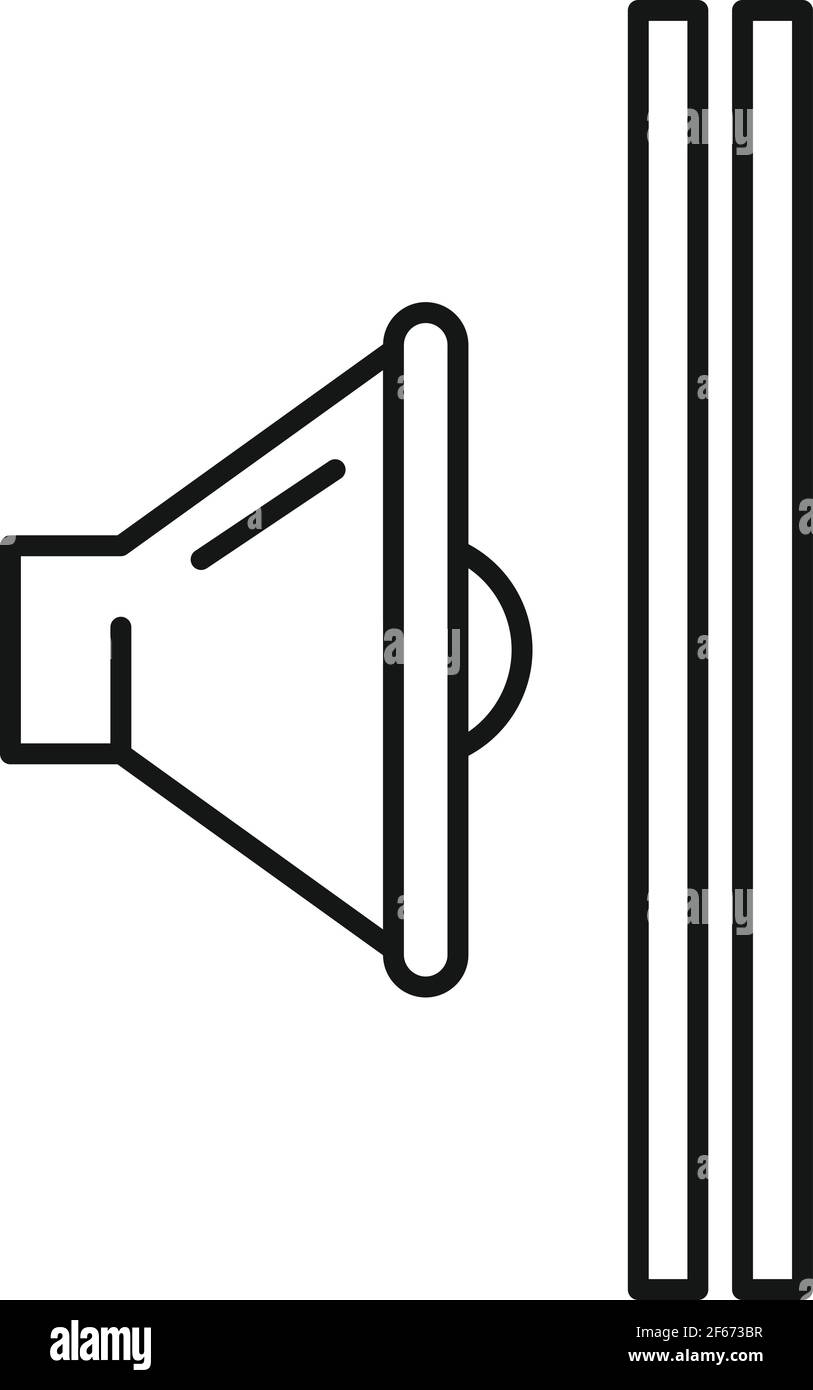 Sound absorbing wall icon, outline style Stock Vector Image & Art - Alamy