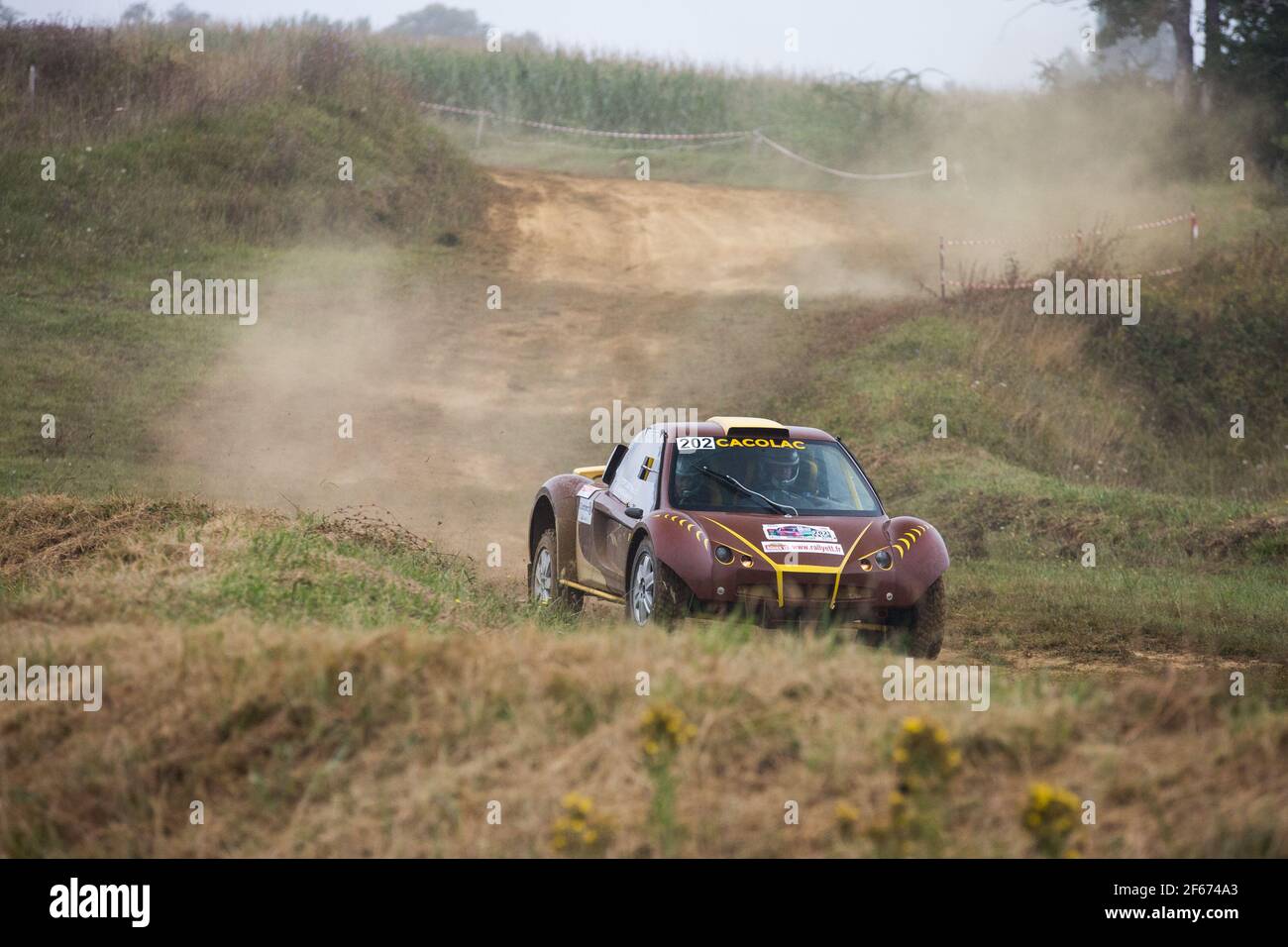 202 BRIENT Herve, MONTUS Aurelie, RIVET HONDA, action during Rallye ...