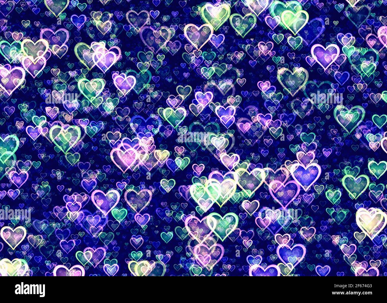 many glow hearts background Stock Photo - Alamy