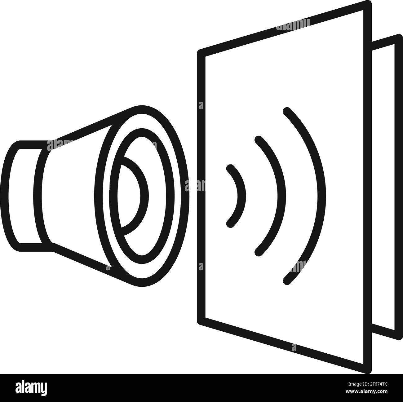 Sound absorption icon, outline style Stock Vector Image & Art - Alamy