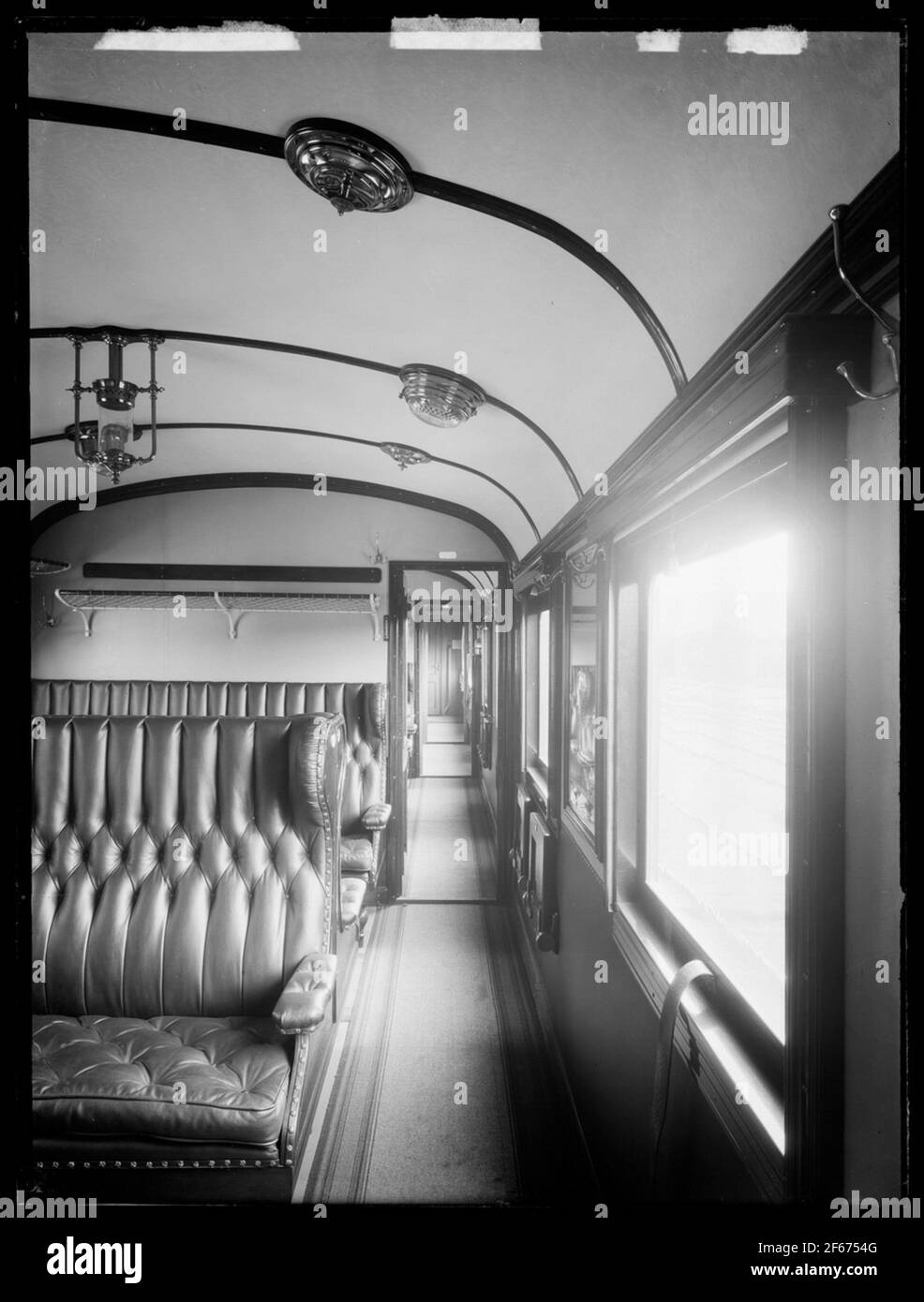 Interior picture of the 2nd class department in passenger car built for ...
