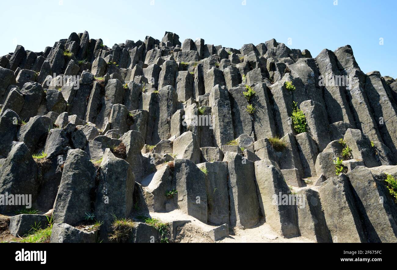 Rock formation basalt columns. National Natural Monument of Panska ...