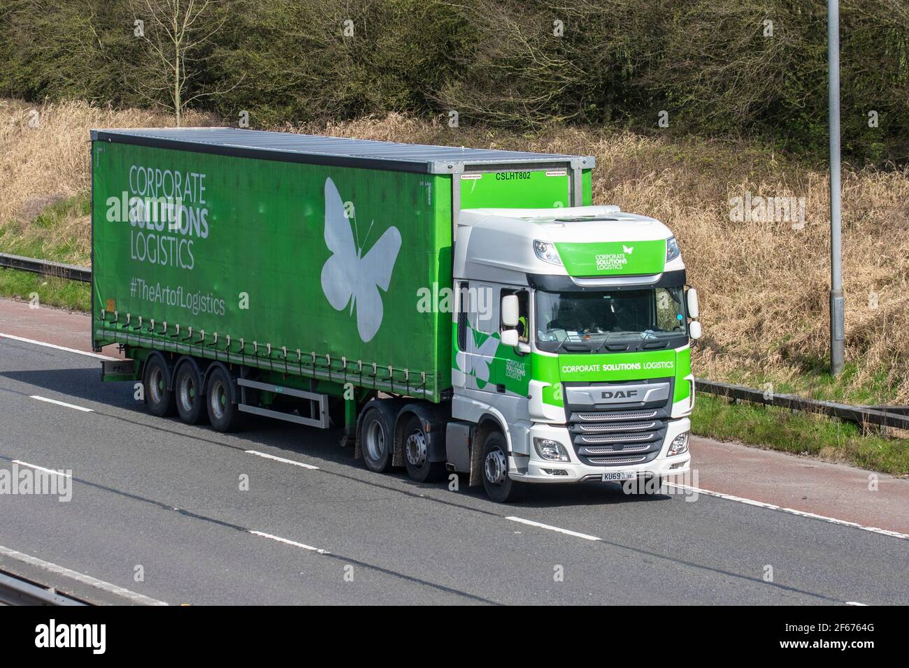 Corporate Solutions Logistics; Haulage delivery trucks, green lorry ...