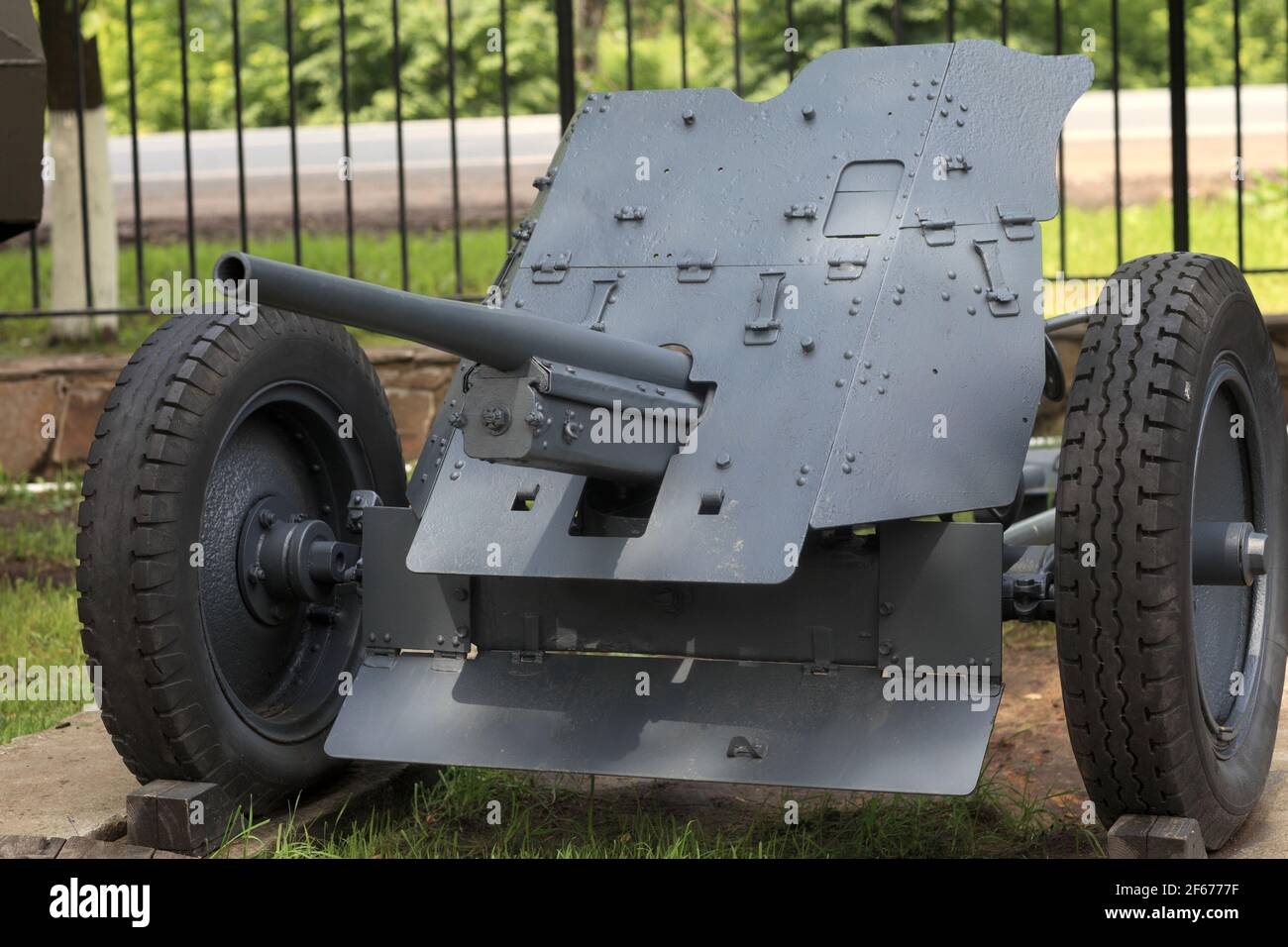 View of the old russian artillery cannon Stock Photo - Alamy